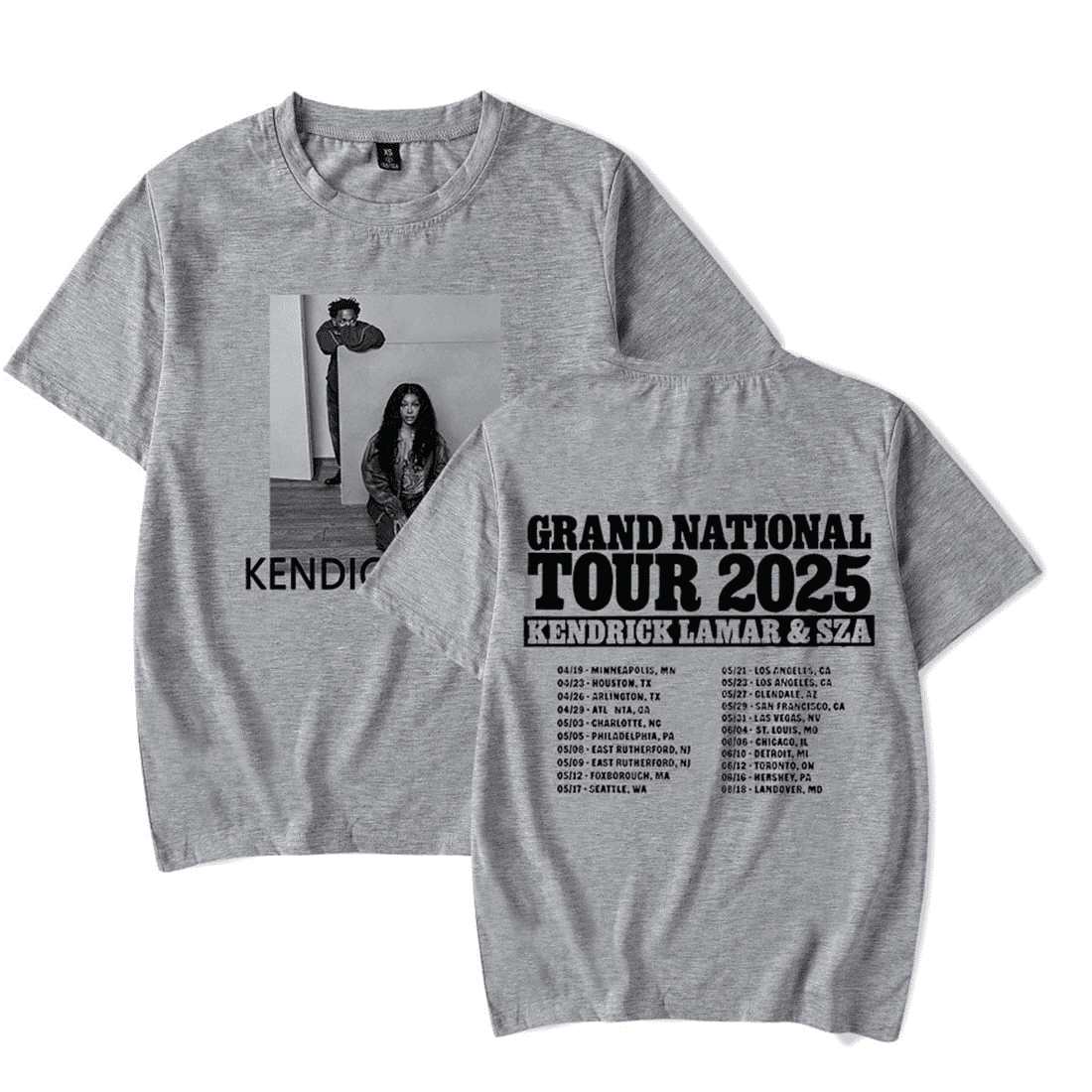 Kendrick Lamar and SZA Tshirt Grand National Tour Merch for Men and ...