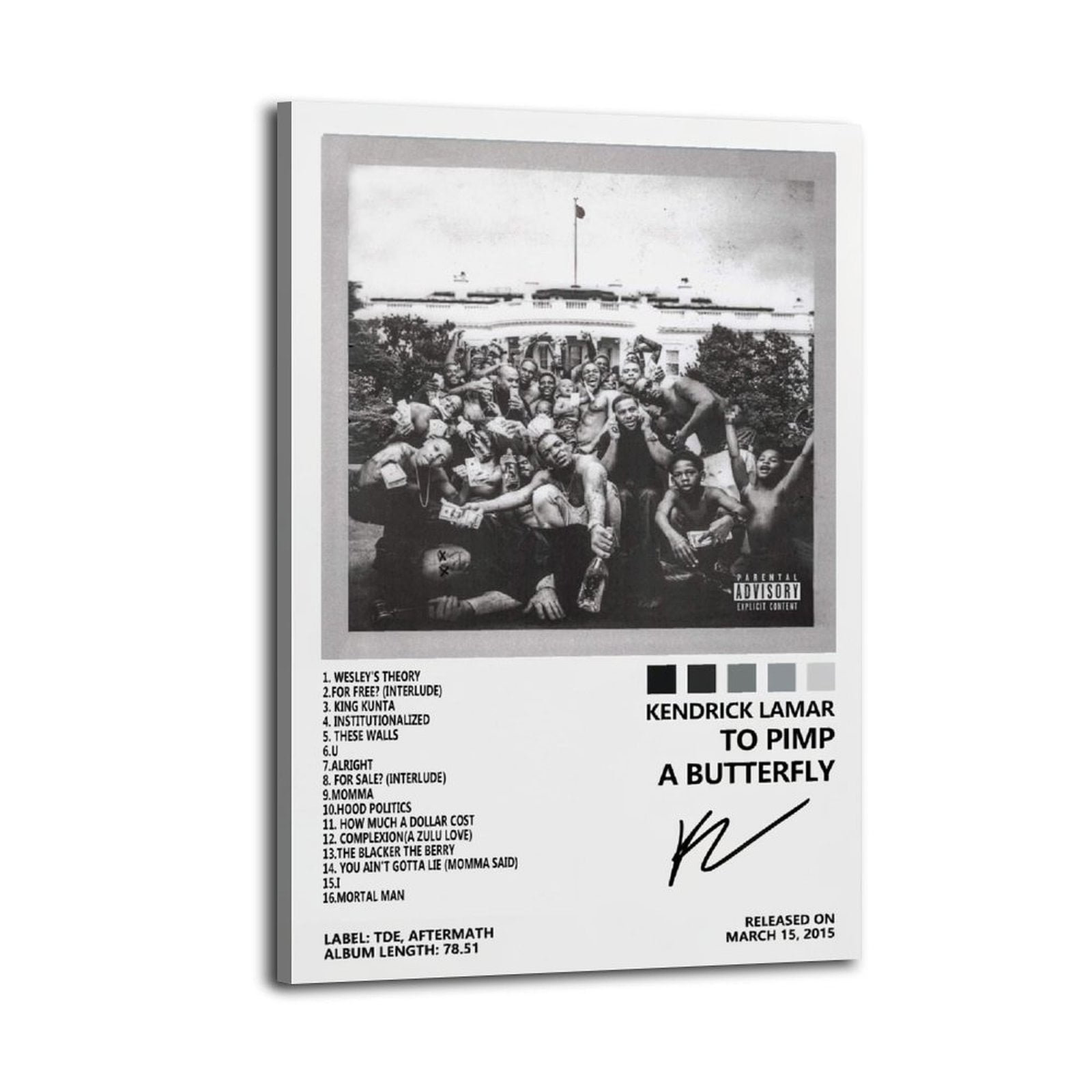 Kendrick Poster Lamar To Pimp A Butterfly Album Cover Canvas Modern ...