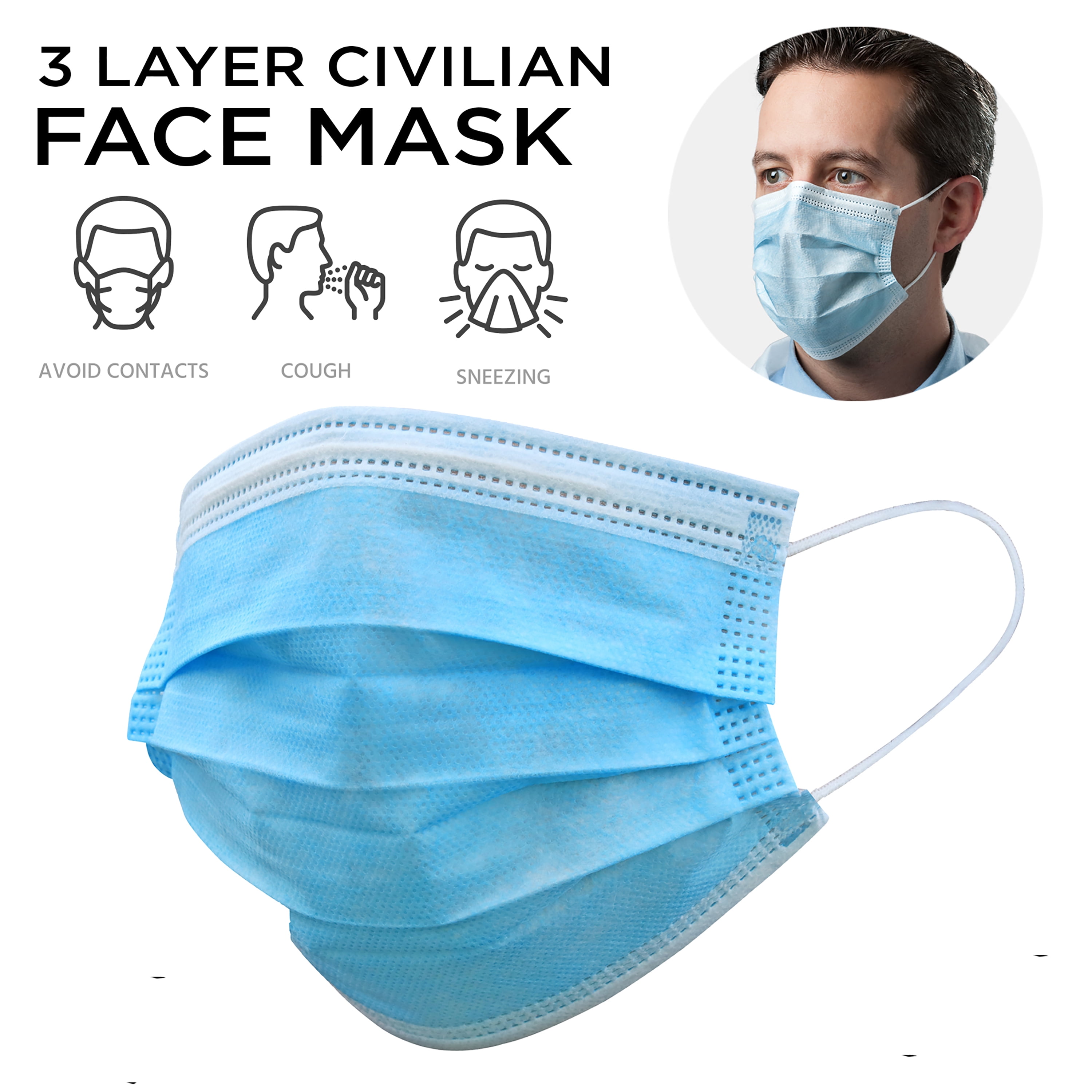 Kenedy International 10 Pack Disposable Face Masks - Walmart.com