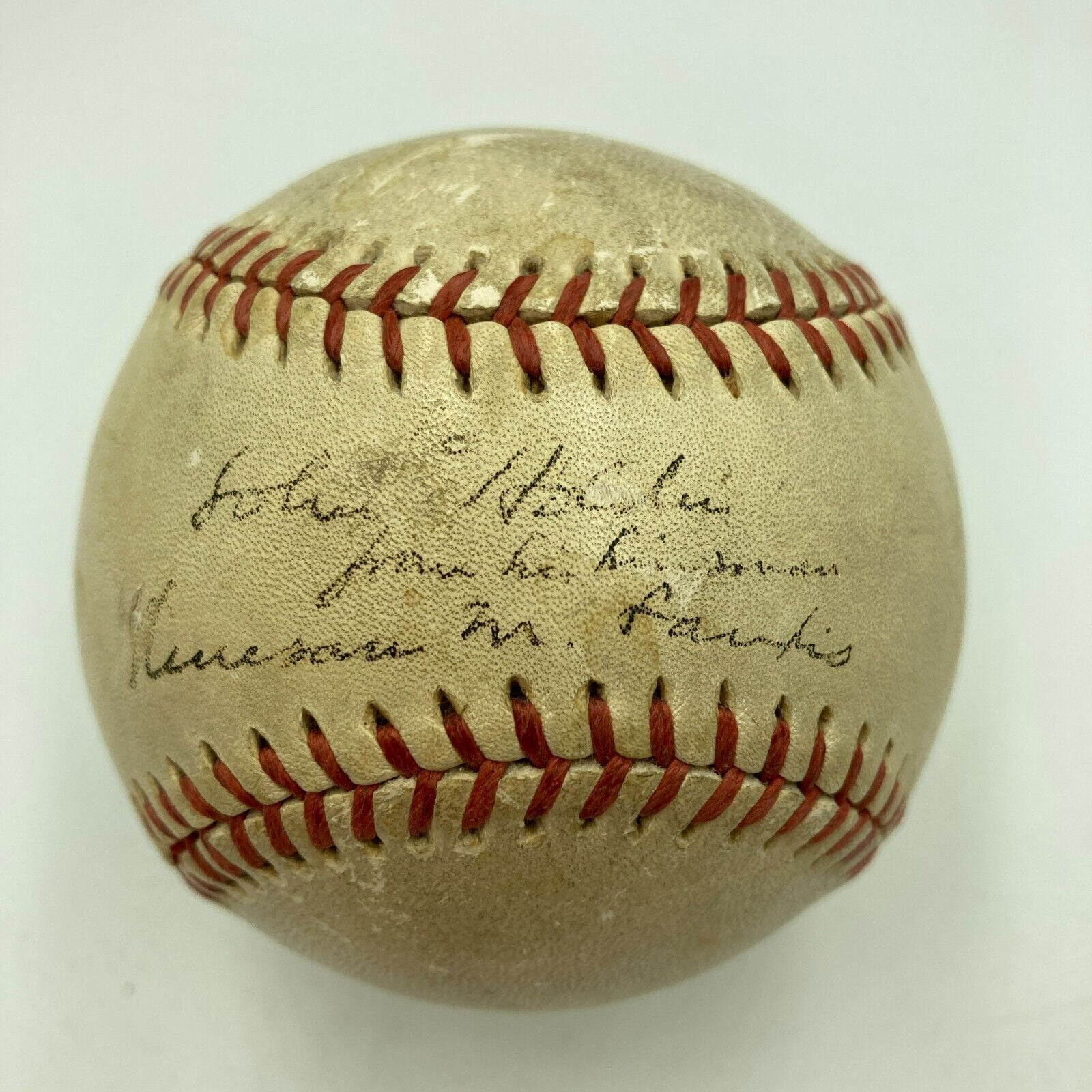 Kenesaw Mountain Landis Single Signed American League Baseball HOF JSA ...