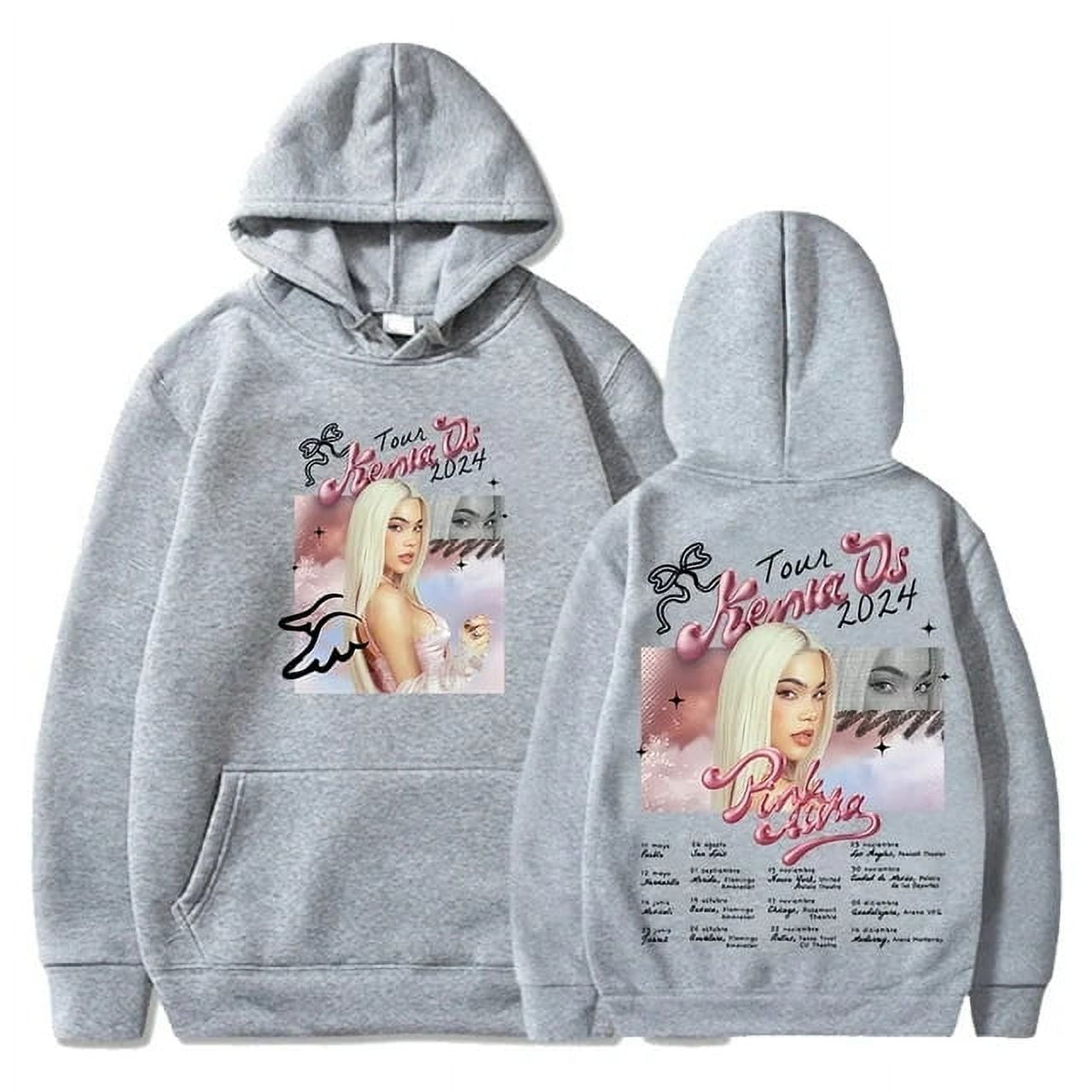 Kenia Os Pink Aura Tour 2024 Hoodie Merch For Men/Women Unisex Long Sleeve Sweatshirt Hiphop ...