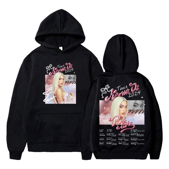 Kenia Os Pink Aura Tour Hoodie 2024 Long Sleeve Streetwear Men Women ...