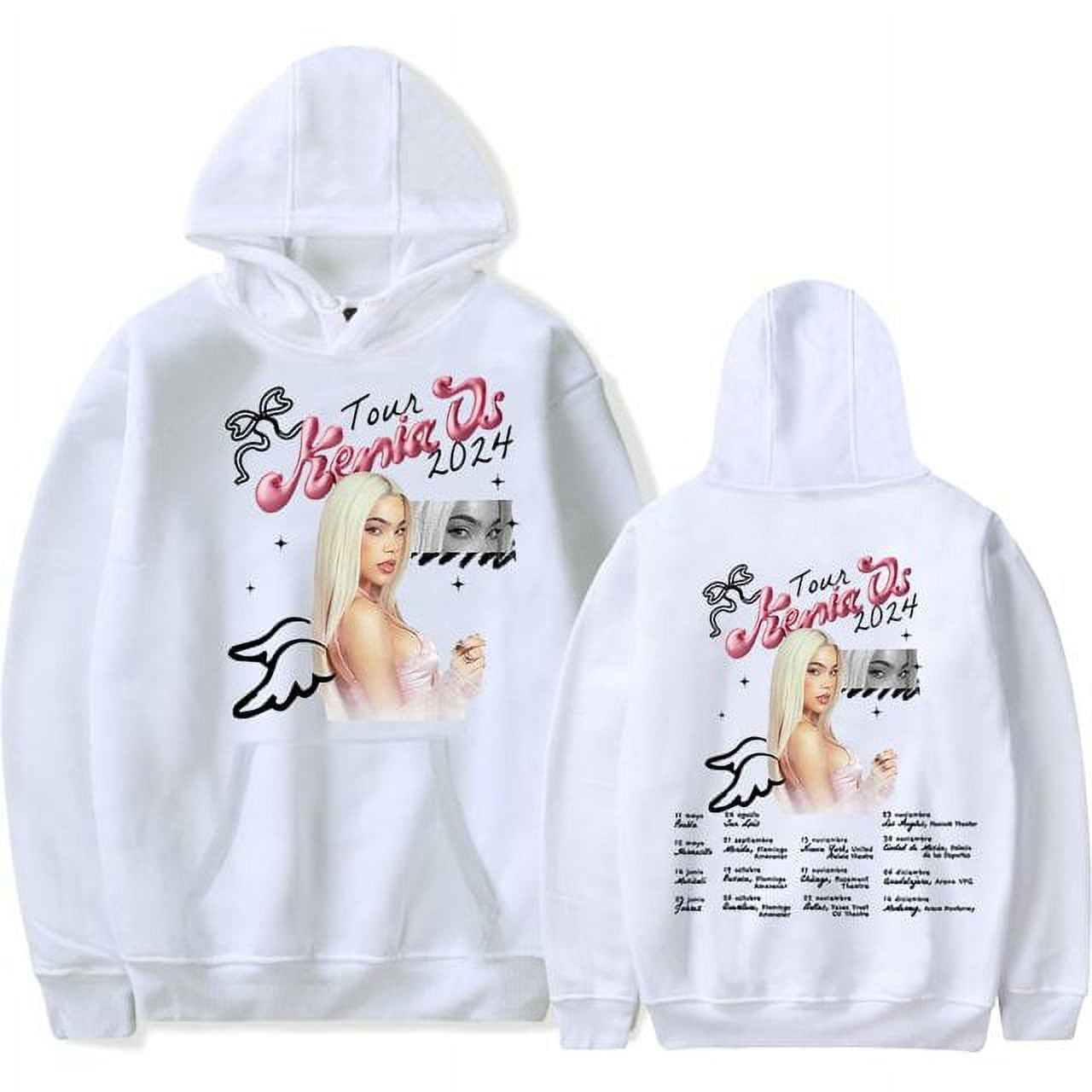 Kenia Os Pink Aura Tour Hoodie Merch For Men/Women Unisex Long Sleeve Sweatshirt Hiphop ...