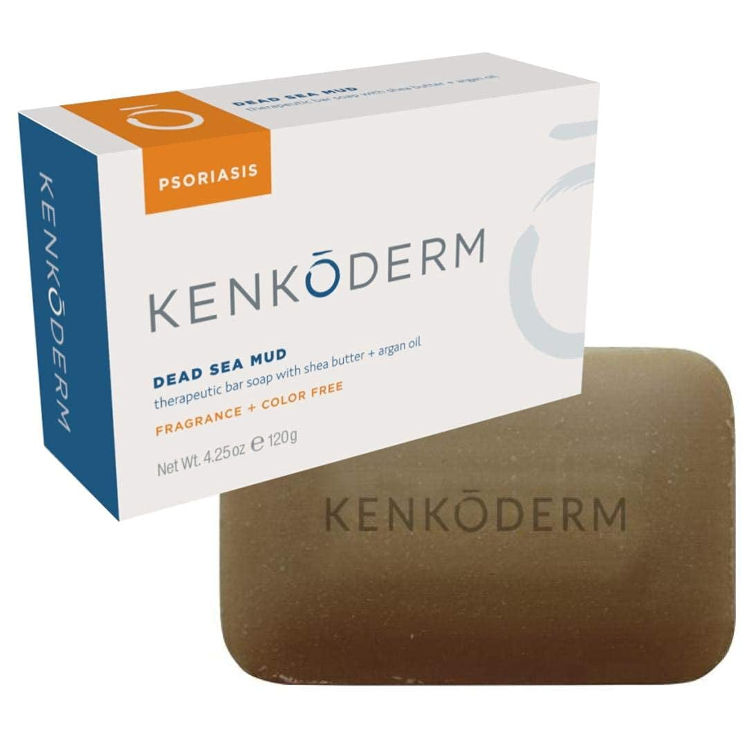 Kenkoderm Psoriasis Dead Sea IRF13 Mud Soap with Shea Butter, 4.25 oz ...