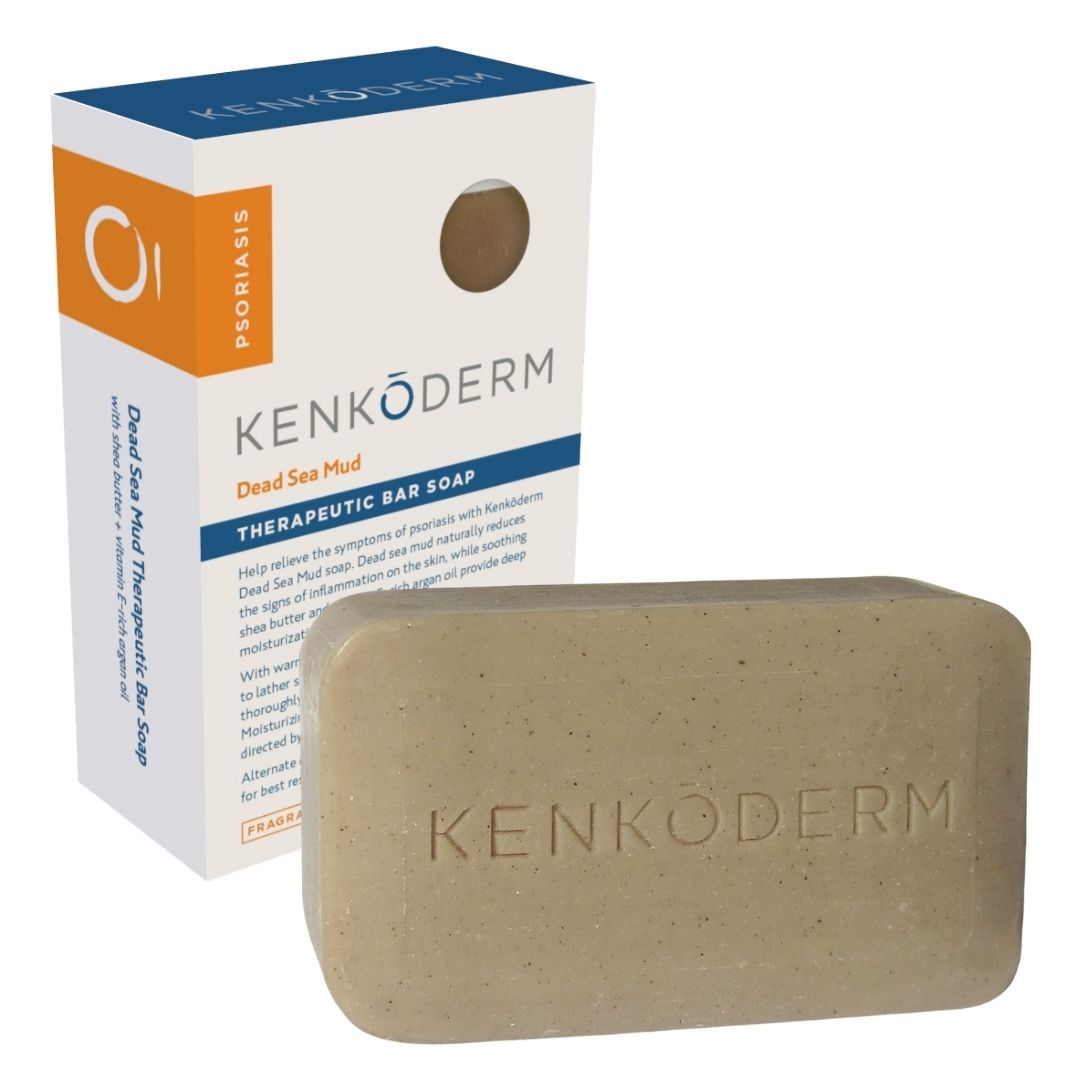 Kenkoderm Psoriasis Dead Sea Mud Soap with Argan & Shea Butter 4.25oz ...