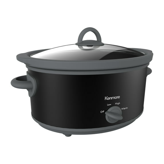 Free Shipping! Kenmore Slow Cooker, 5 qt (4.7L), Easy to Use, Dial Control, Black - Walmart.com ...
