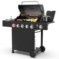 Kenmore BBQ Propane Gas Grill, 644 Sq In, 5 Burners, Side Burner ...