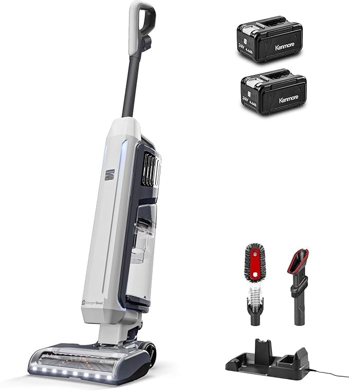 Kenmore CU7005 Litening 24V Cordless Upright Vacuum with Lift-Up & Hair ...