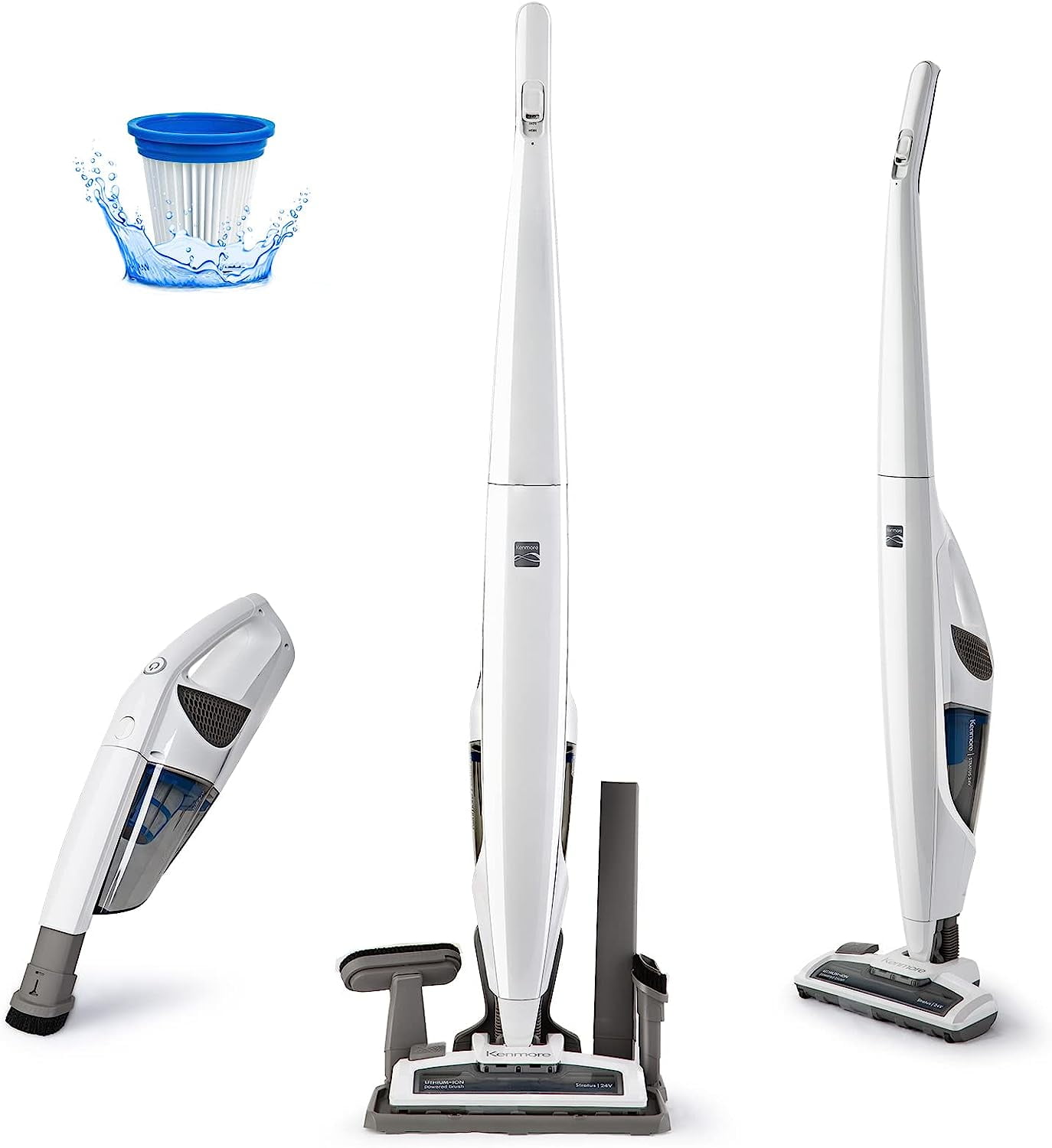 Kenmore DS1030 Cordless Stick Vacuum Lightweight Cleaner 2-Speed Power ...