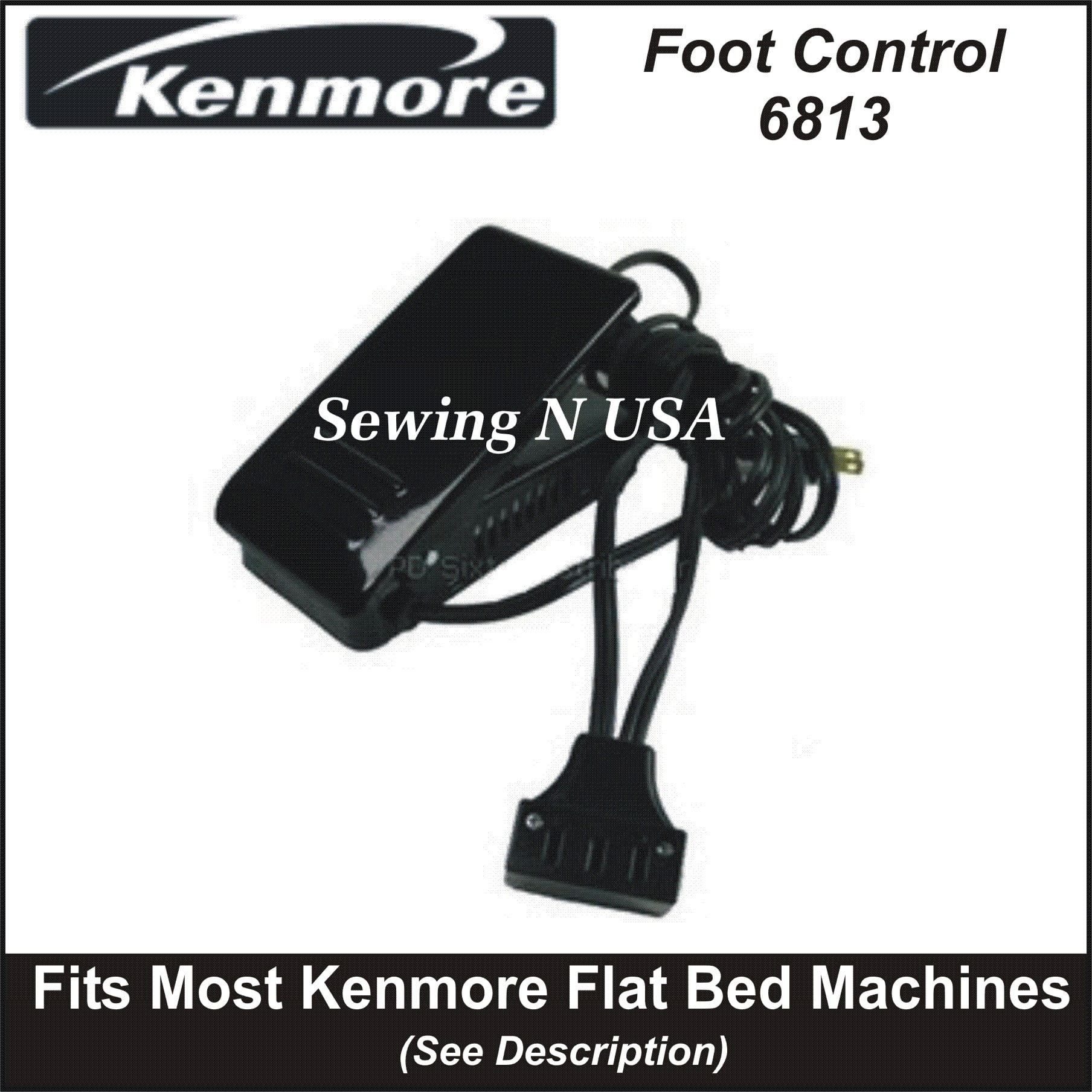 Kenmore Foot Control 6813, Fits Most 158 Flat Bed Sewing Machines ...