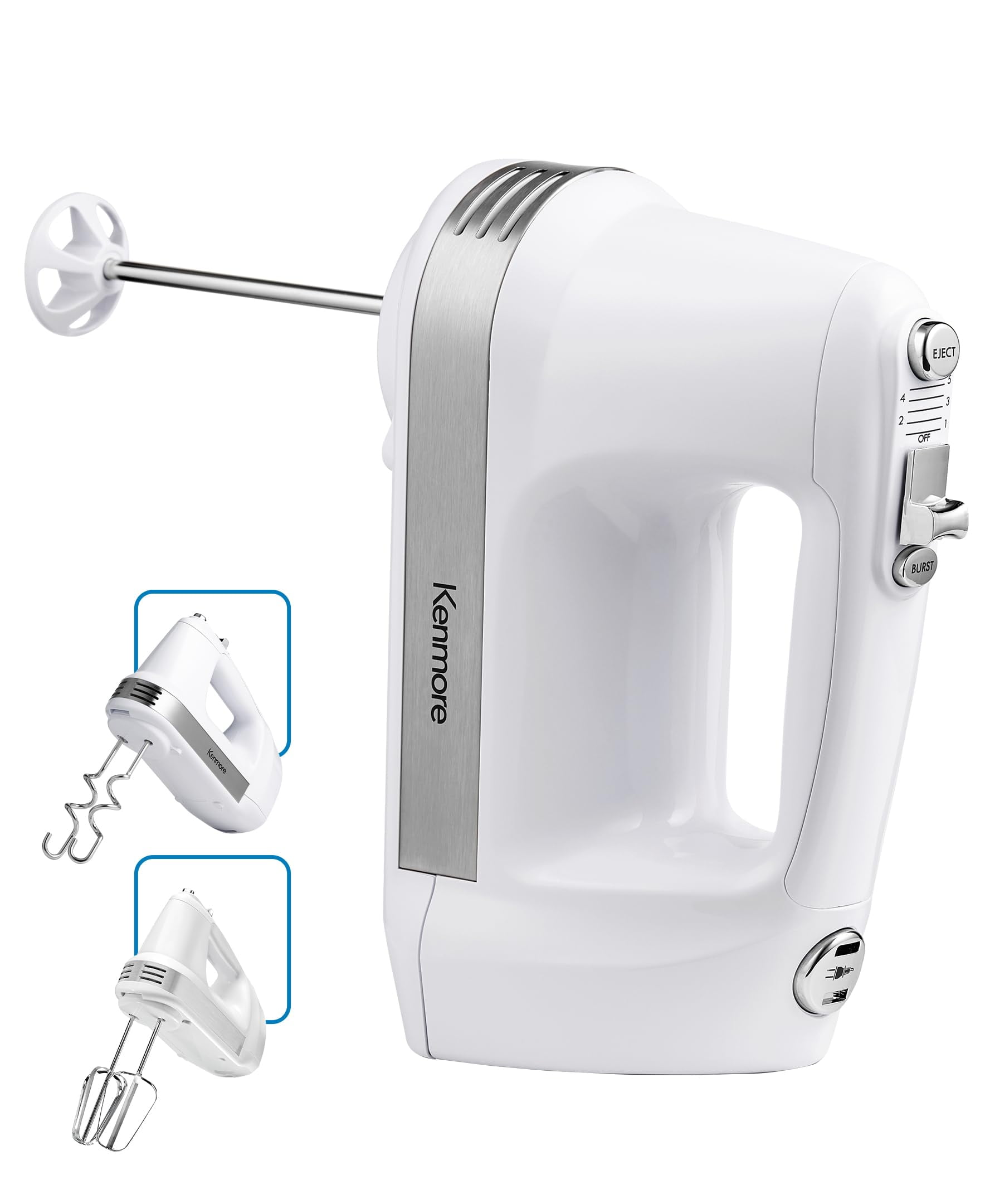 Kenmore Hand Mixer – 5 Speed Handheld Blender, Electric Egg Beater ...