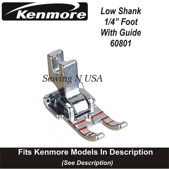 Kenmore Sewing Machine Feet: Low Shank 1/4 Inch Quilting Foot 60801 for ...