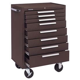 Kennedy 27" 8-Drawer Roller Cabinet w/ Ball Bearing Slides - Brown ...