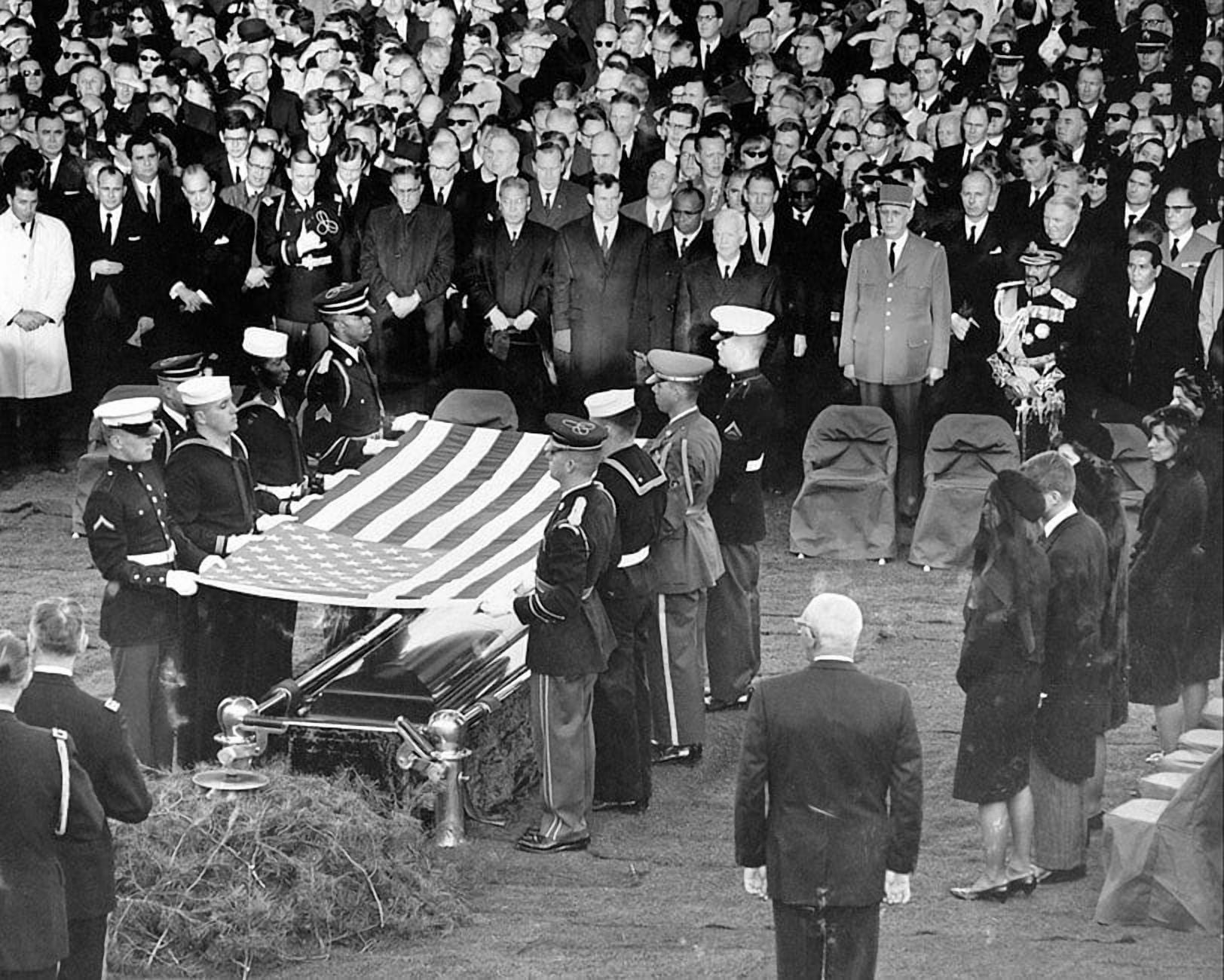 Kennedy Casket at Arlington National Cemetery - Style B - 20x30 Inch ...