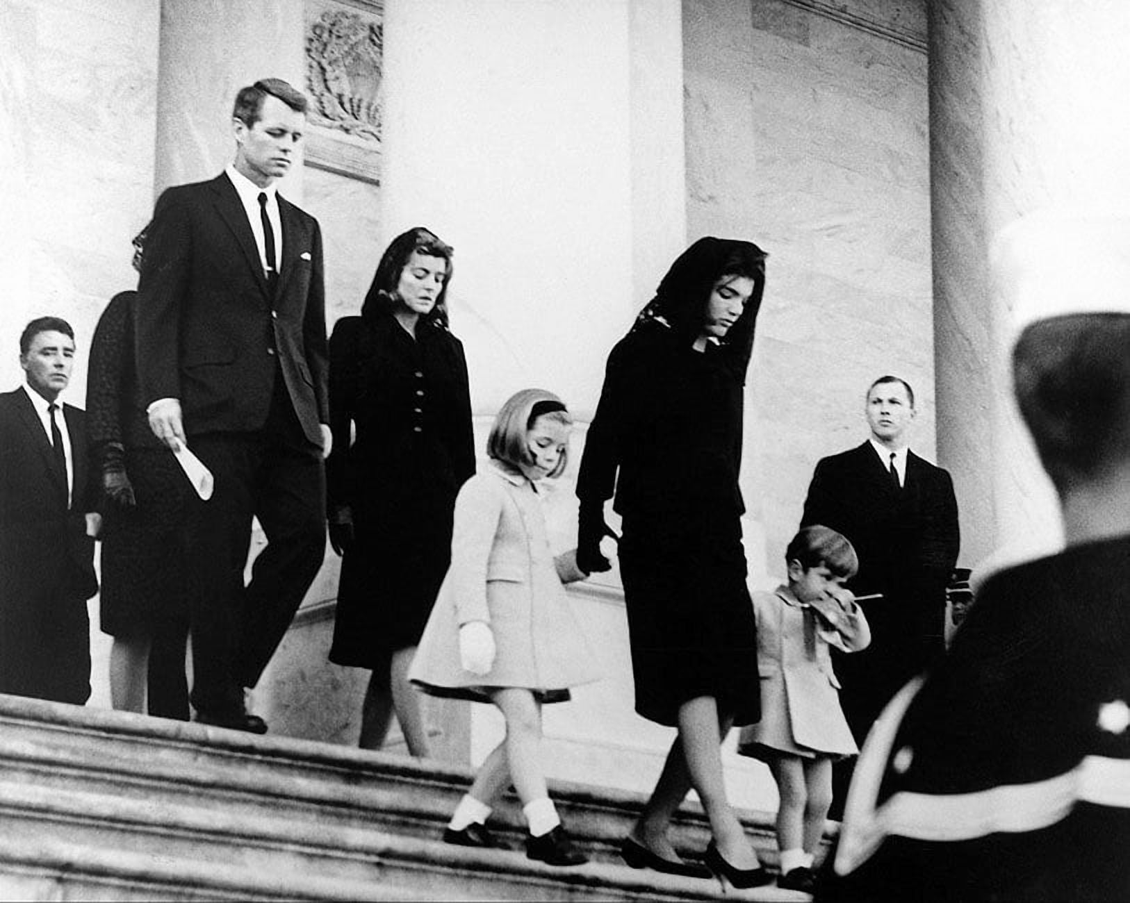 Kennedy Family Leaves Capitol After JFK Ceremony - Style A - 12x18 Inch ...