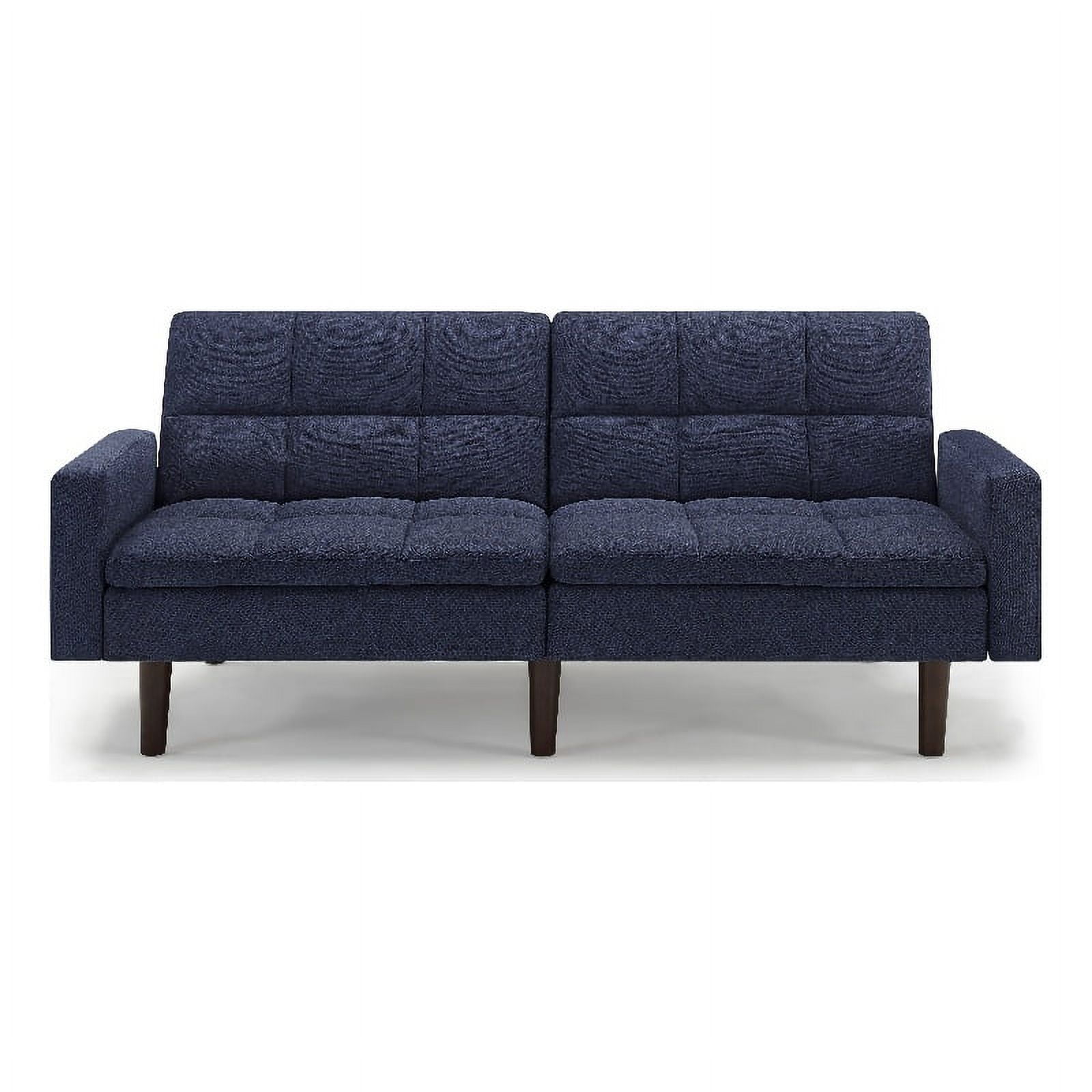 Sealy Kennedy Sofa Convertible in Cosmic Navy, Couch with Arm Rest ...