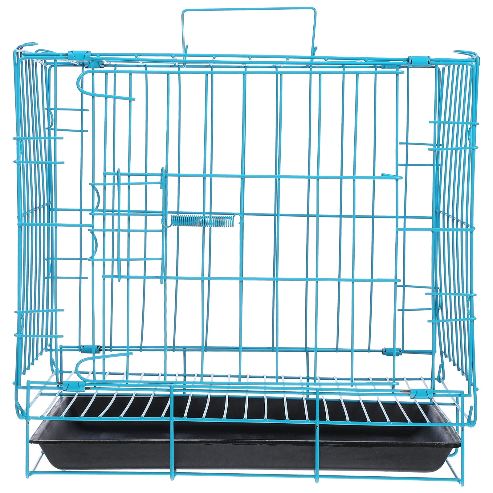 Kennel Folding Cage, 1 Pc Blue Pets Crate Folding Metal Crate Foldable ...