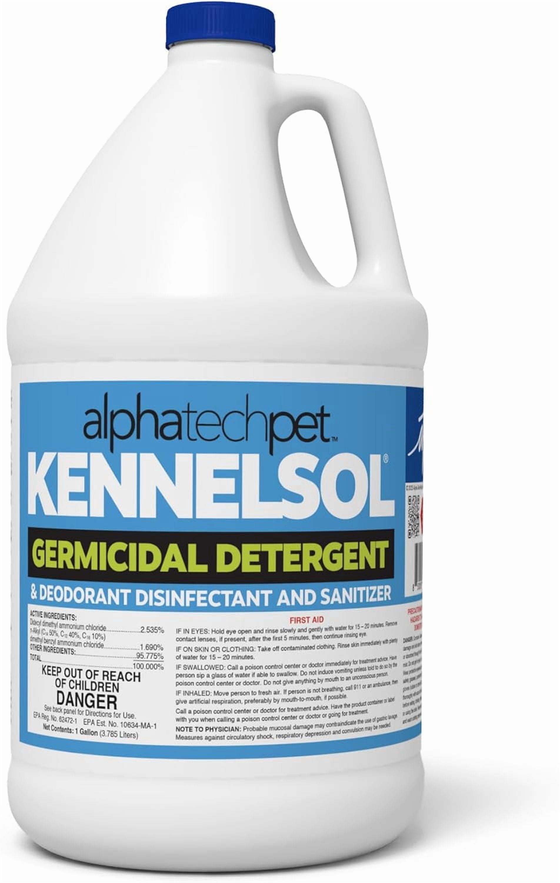 KennelSol 1-Step Kennel Cleaner - 1 Gallon Liquid Disinfectant ...