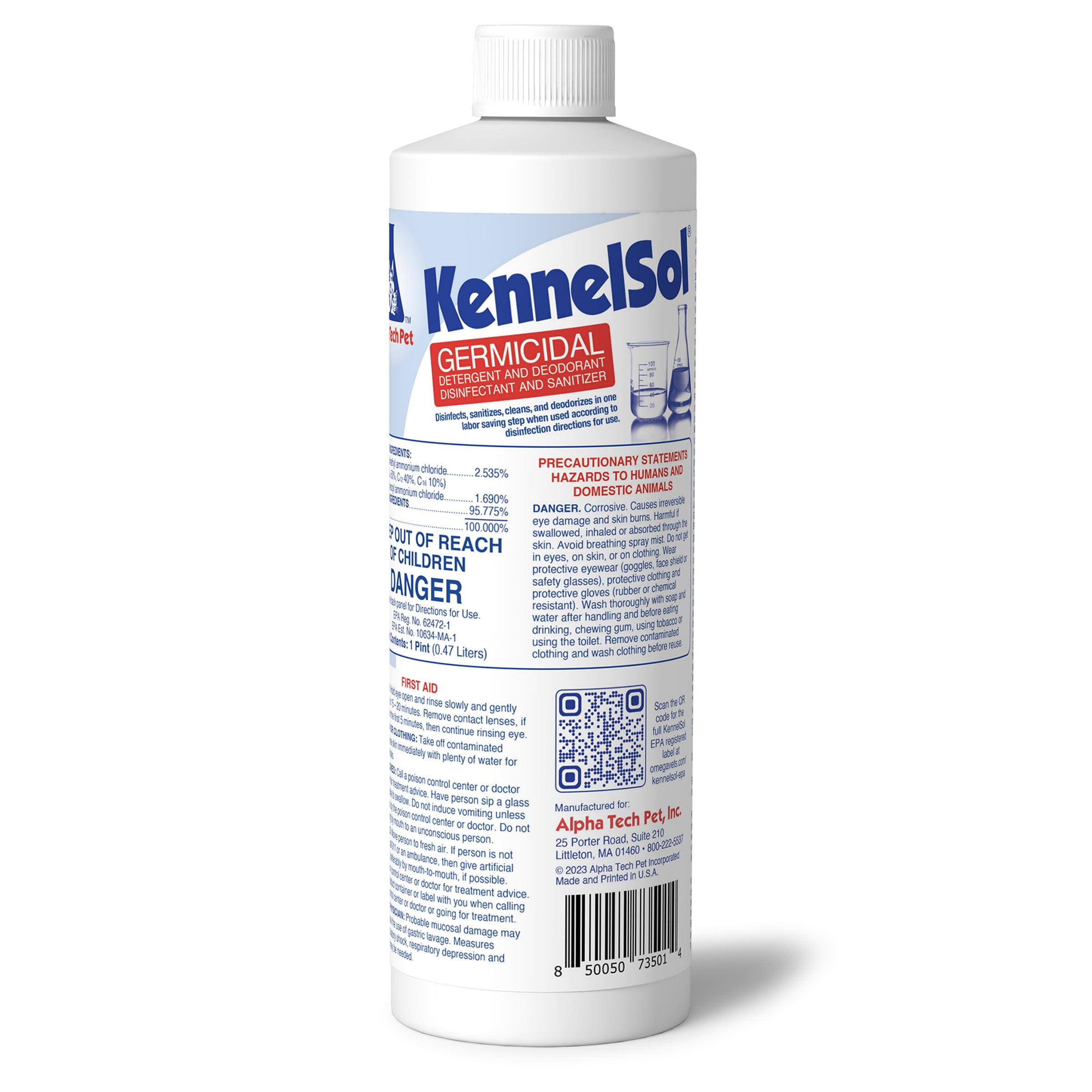 KennelSol 1-Step Kennel Cleaner - EPA Registered Liquid Concentrate ...
