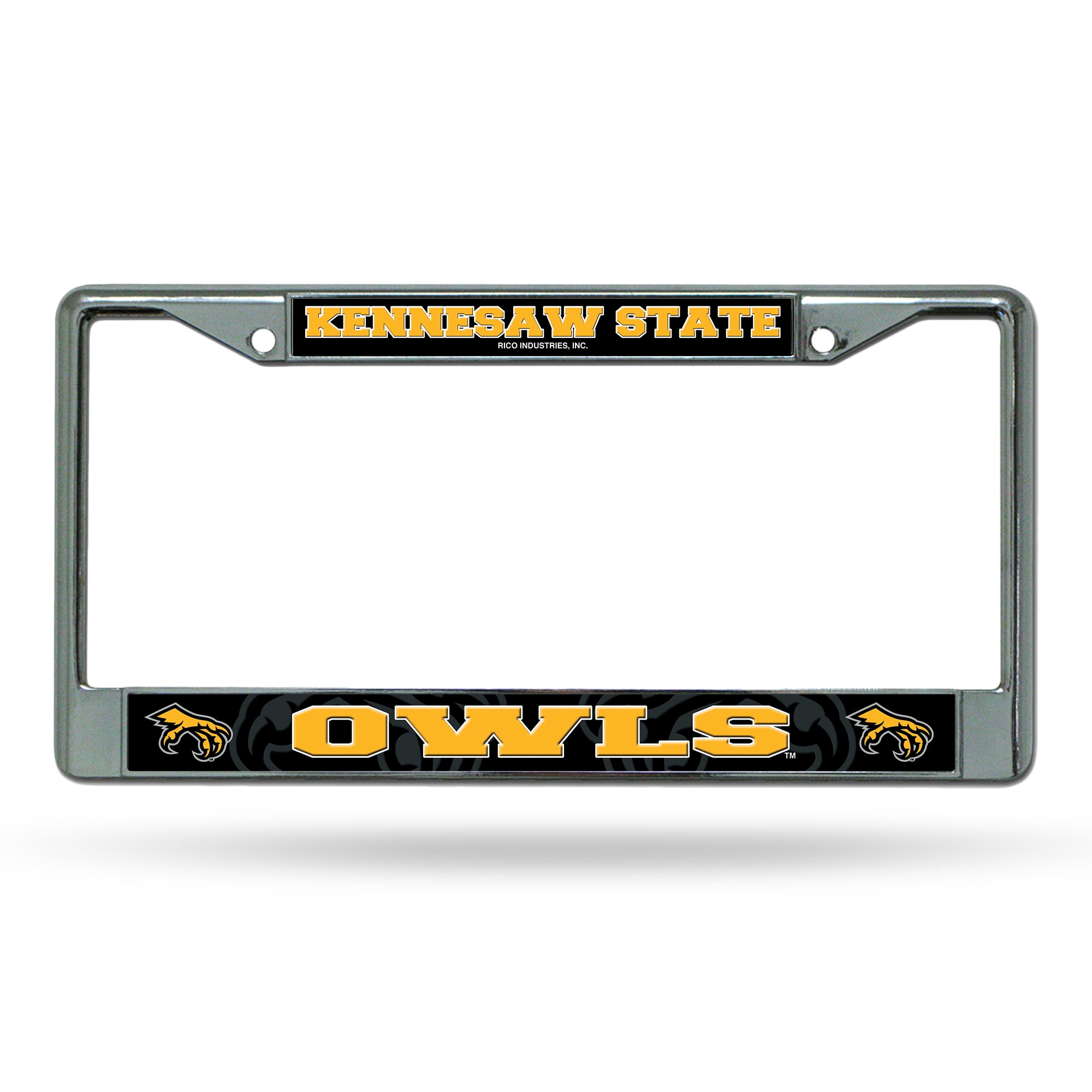Kennesaw State NCAA Owls - 12" x 6" Standard Size - Chrome Metal ...