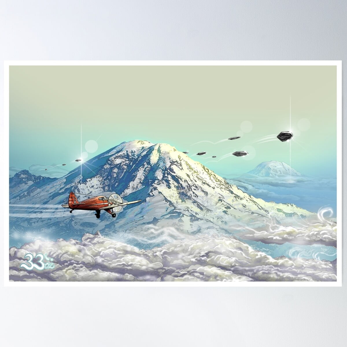 Kenneth Arnold 75Th Anniversary Print - 'Dawn Of The Flying Saucers 1946-1949' Book Cover (33Oz ...