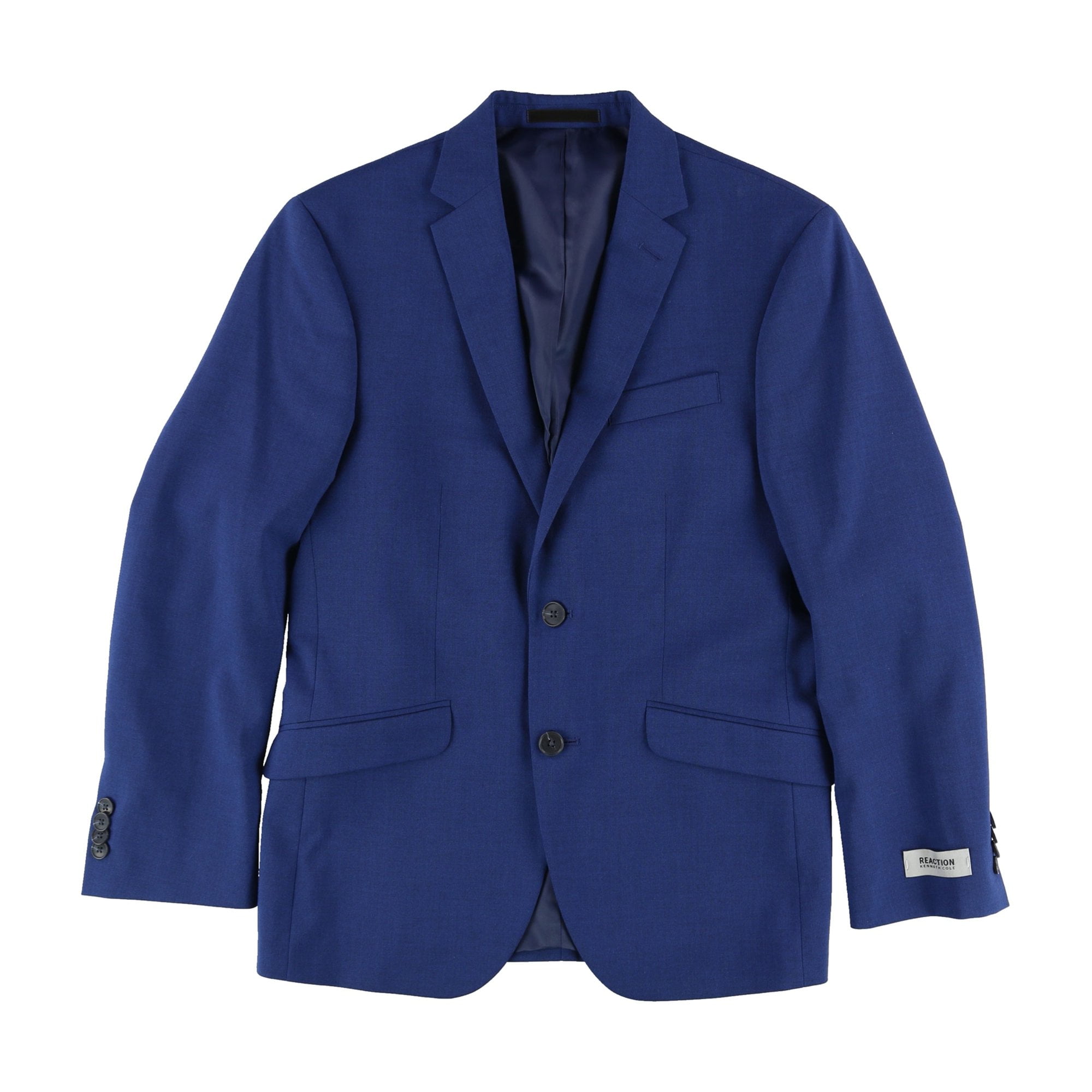Kenneth Cole Mens Simple Two Button Blazer Jacket, Blue, 44 Regular ...