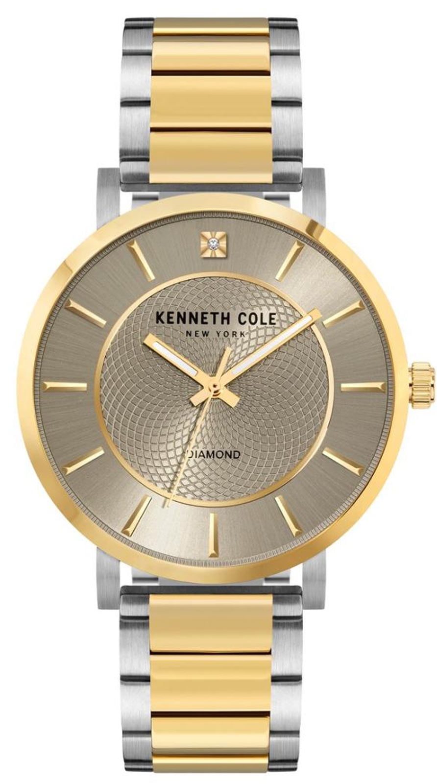 Kenneth Cole New York KC51027021B Diamond Men's Watch Two-Tone Steel ...