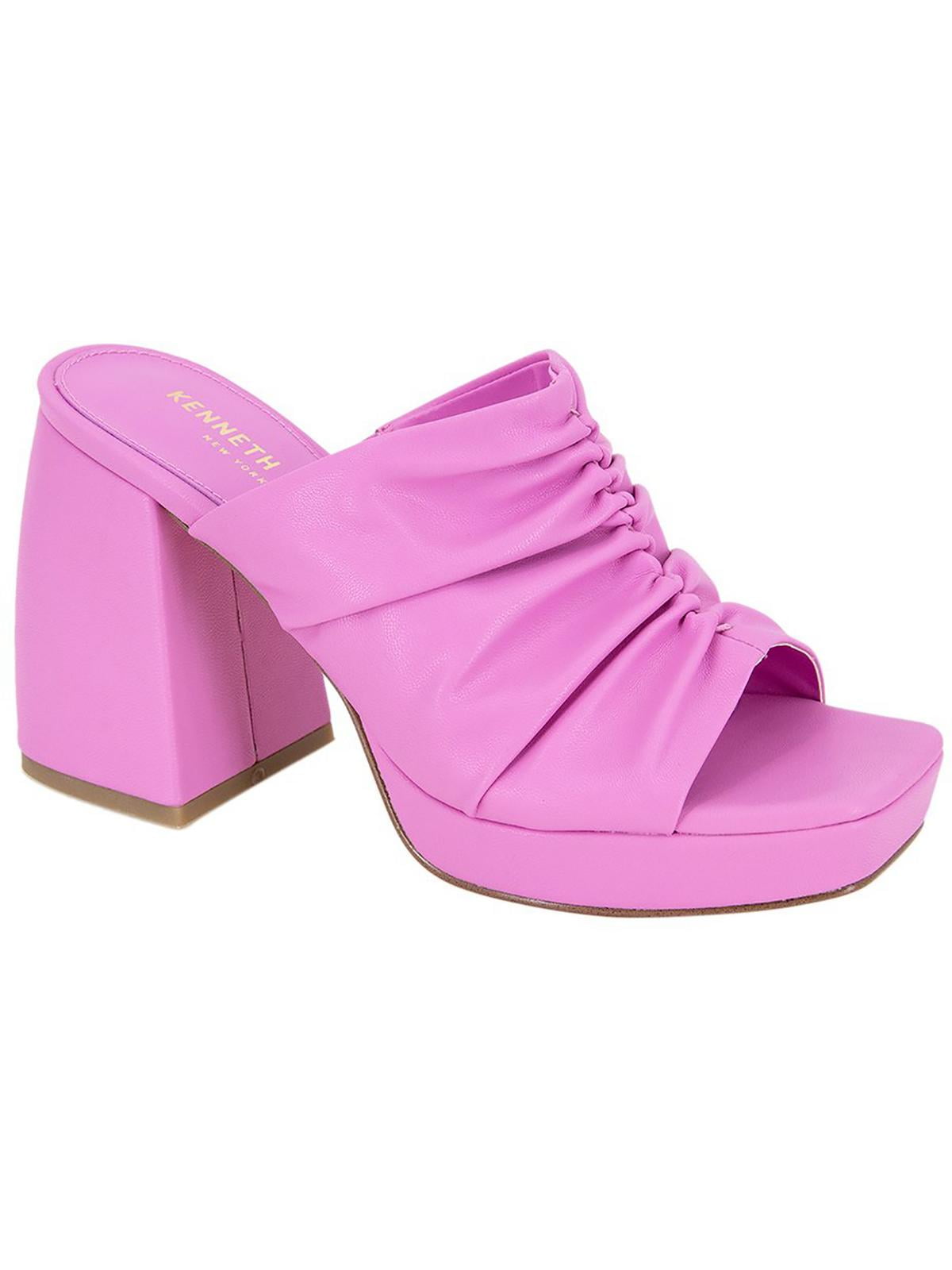 Kenneth Cole New York Womens Anika Faux Leather Peep-Toe Platform ...