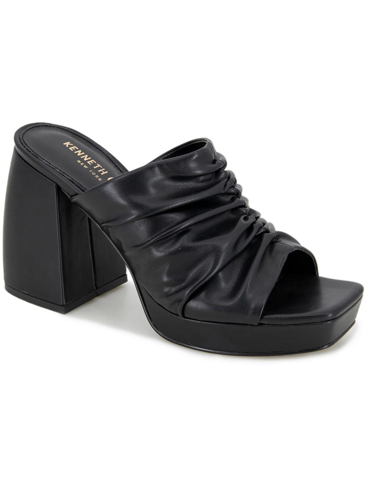 Kenneth Cole New York Womens Anika Faux Leather Peep-Toe Platform ...
