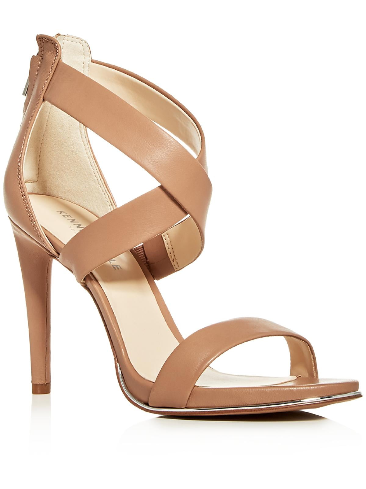 Kenneth Cole New York Womens Brooke Cross Leather Open Toe Heel Sandals ...
