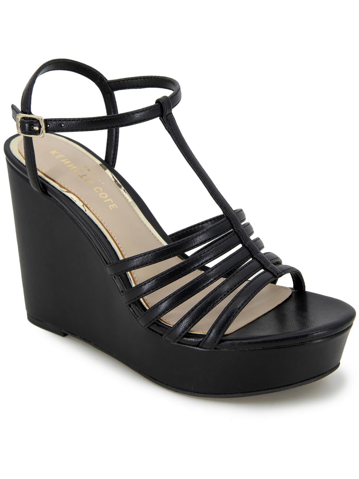 Kenneth Cole New York Womens CELIA Faux Leather Wedges Wedge Sandals ...