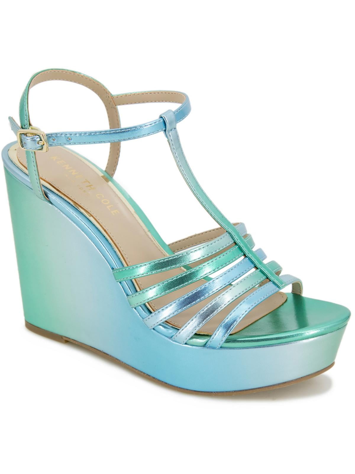 Kenneth Cole New York Womens CELIA Faux Leather Wedges Wedge Sandals ...