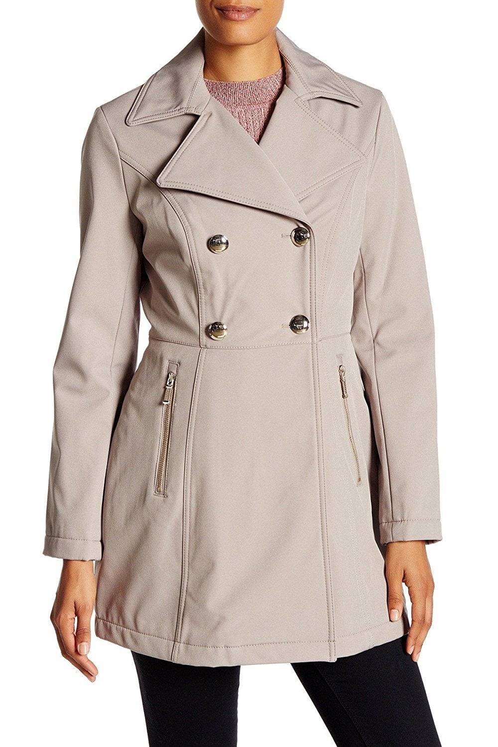 Kenneth Cole New York Womens Double Breasted Raincoat - Walmart.com