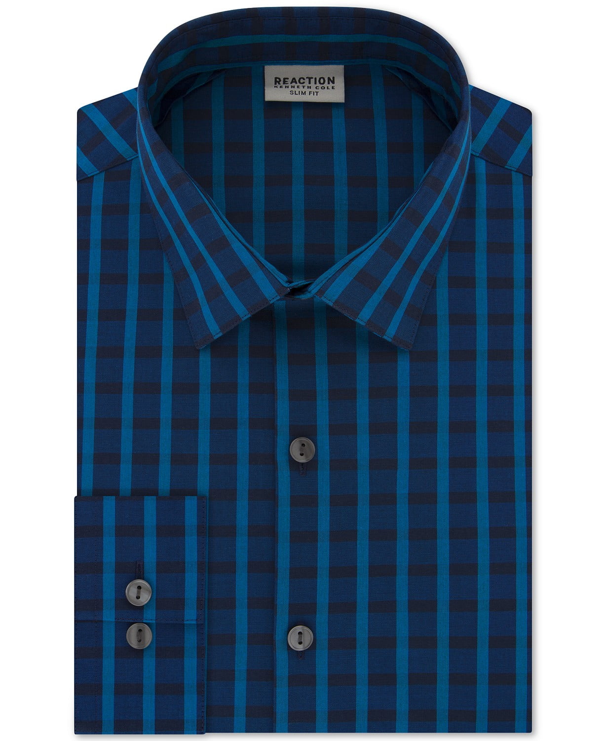 Kenneth Cole Reaction Men’s Slim-Fit All Day Flex Check Dress Shirts ...