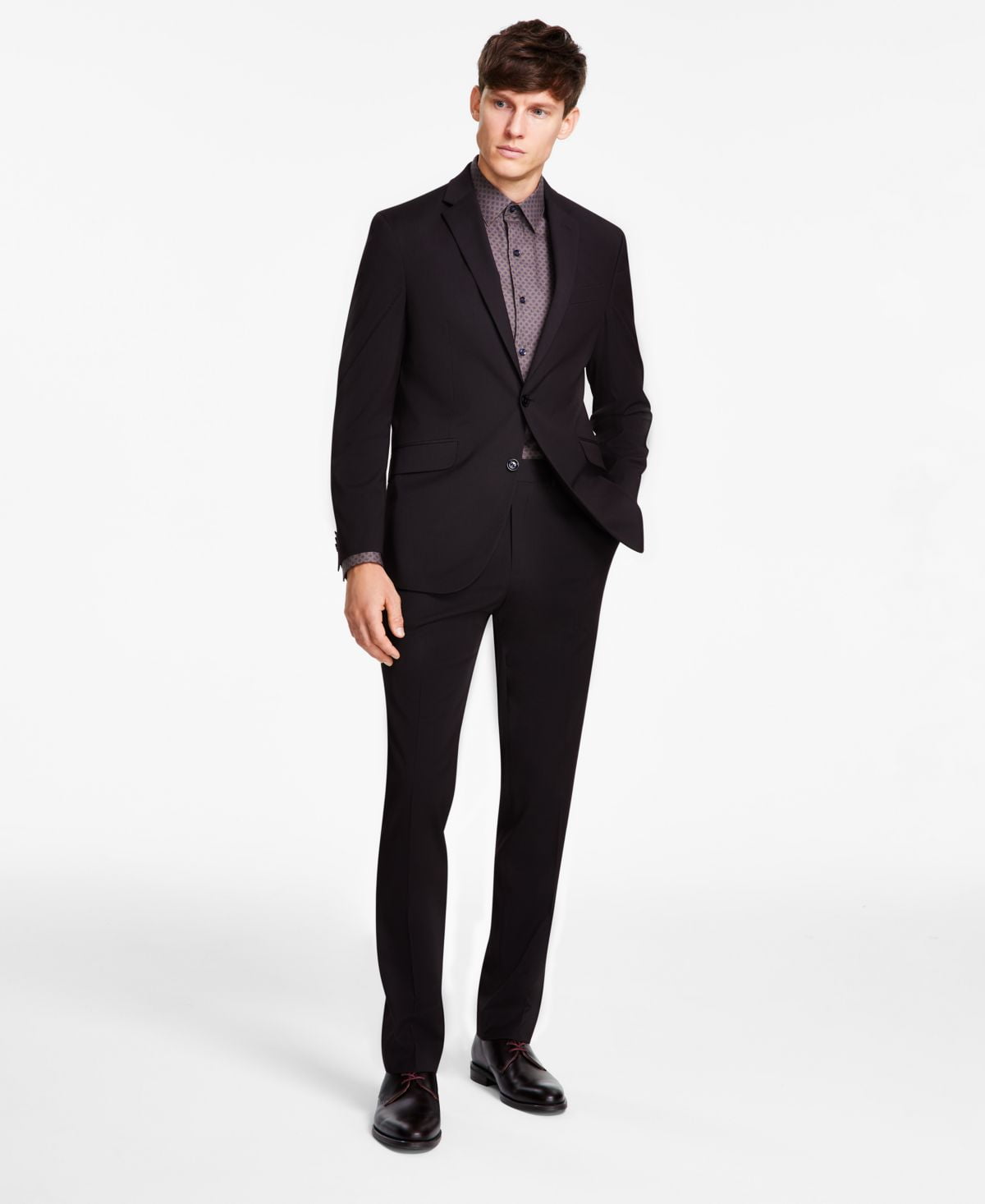 Kenneth Cole Reaction Men’s Slim-Fit Ready Flex Stretch Suits, Navy/Red ...