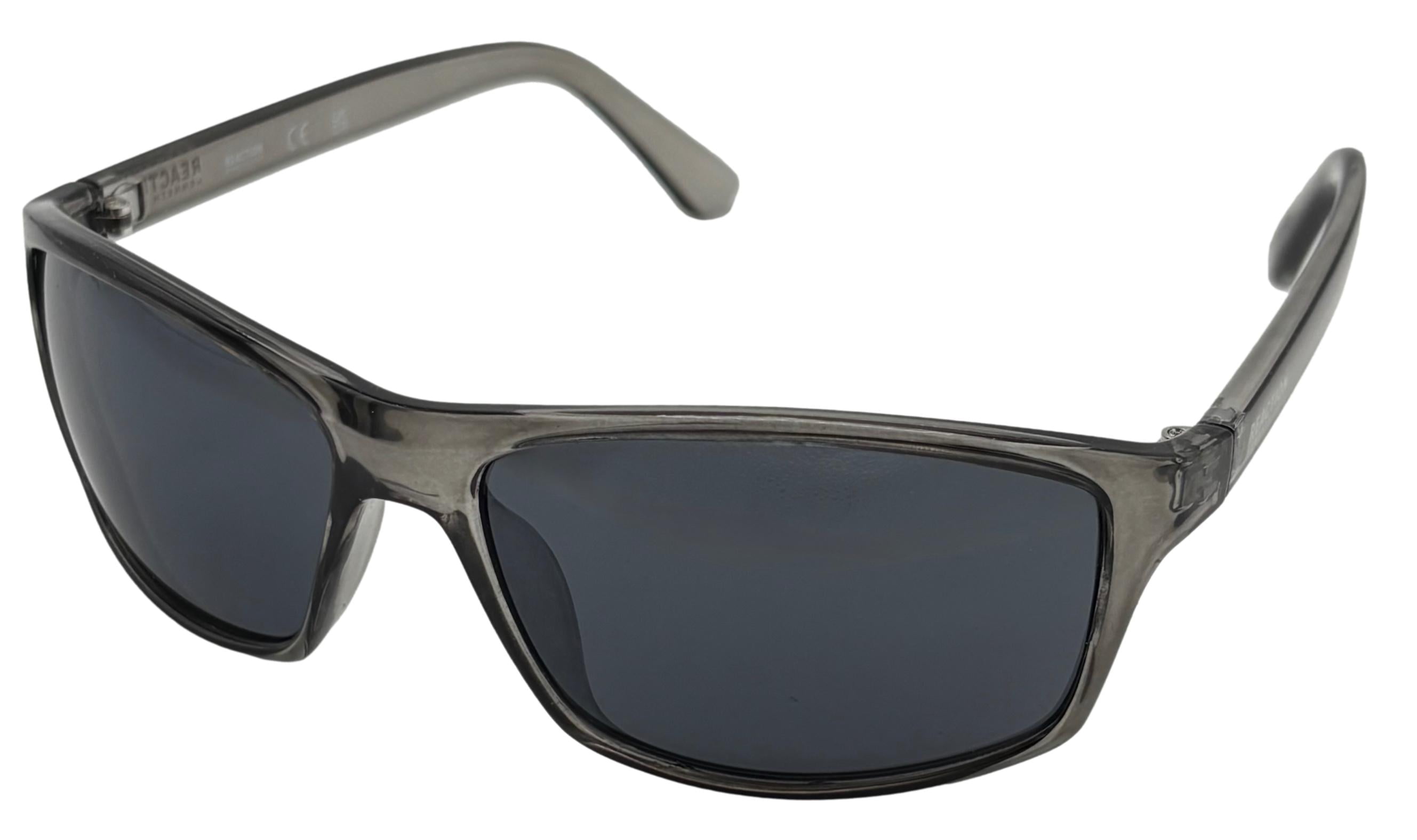 Kenneth Cole Reaction Mens Crystal Grey Rectangle Wrap Sunglass KC1384 ...
