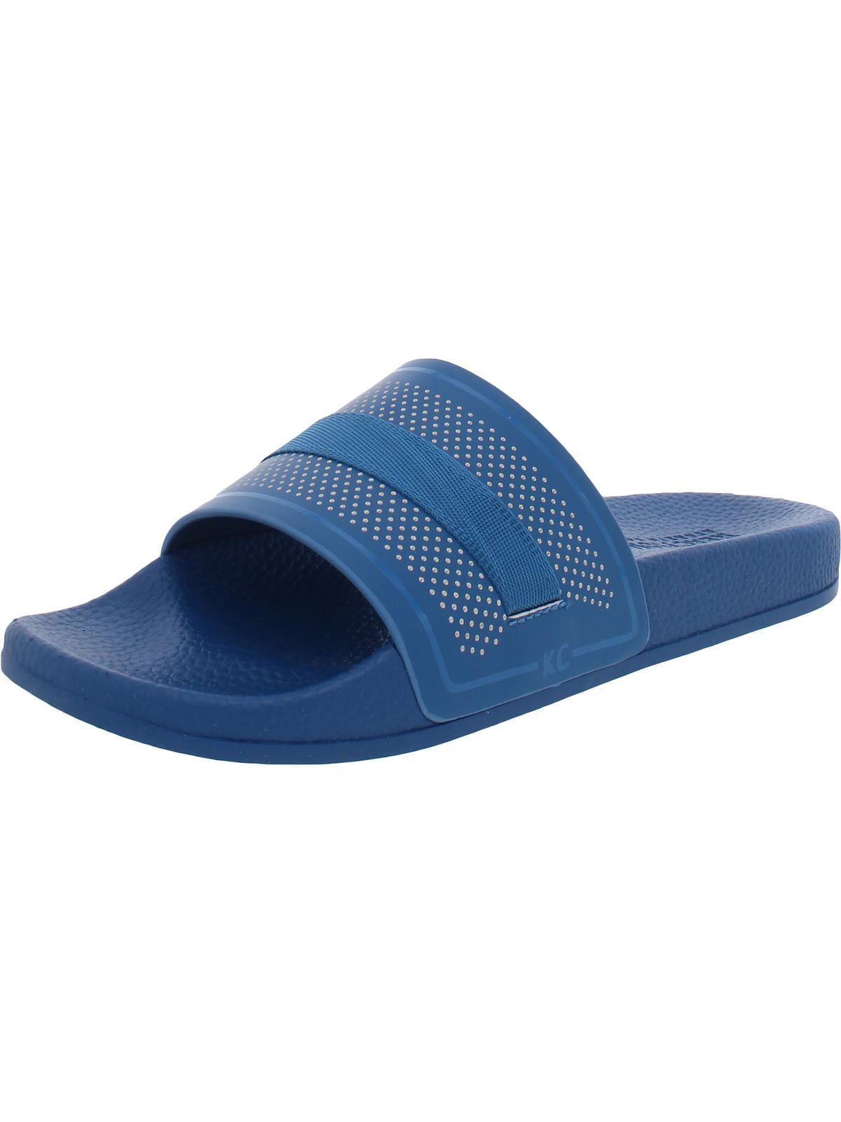 Kenneth Cole Reaction Mens Screen Mixed Slide Flat Pool Slides Blue 9 ...