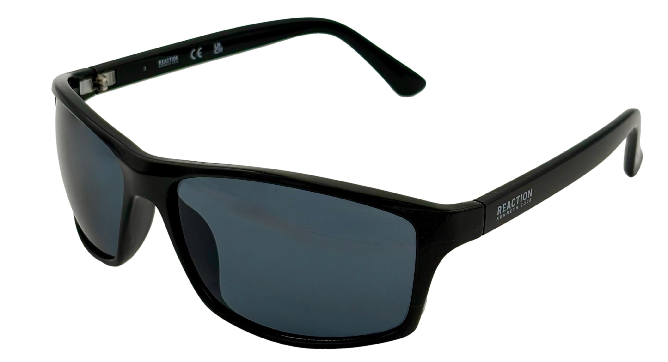 Kenneth Cole Reaction KC1384 01A Men's Shiny Black Sunglasses - Walmart.com