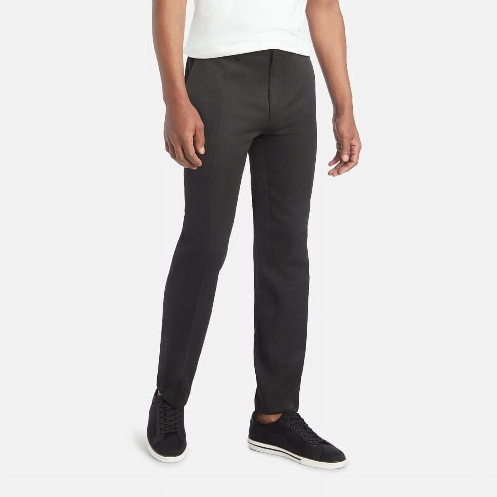 Kenneth Cole Reaction Mens Slim fit Dress Pants 36 / 32 Black Solid ...