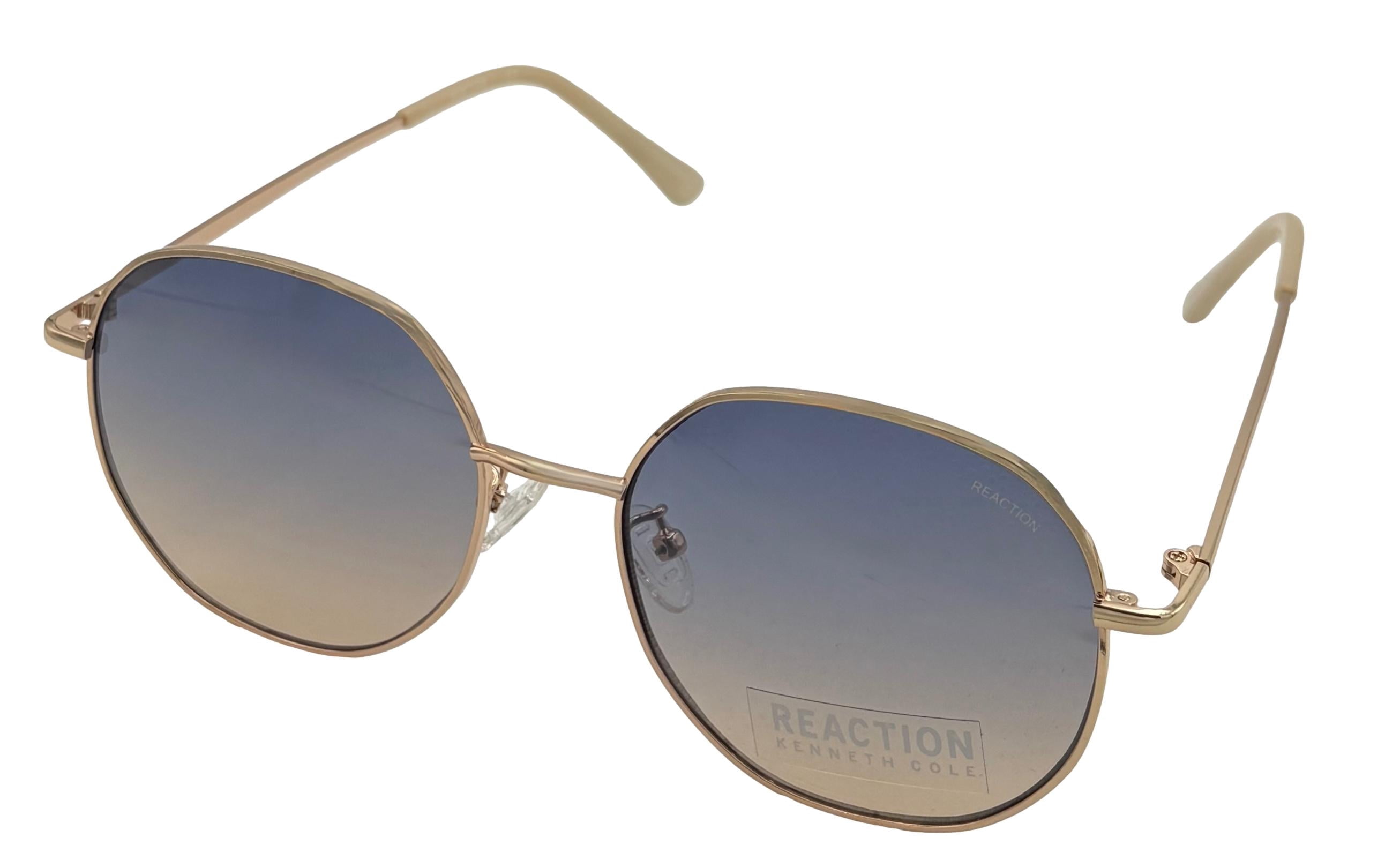 Kenneth Cole Reaction Unisex Sunglass Round Gold Metal Gradient KC1407 ...