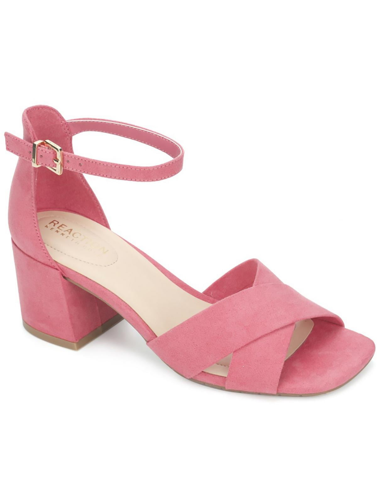 Kenneth Cole Reaction Womens Mix X-Band Faux Suede Dressy Block Heel ...