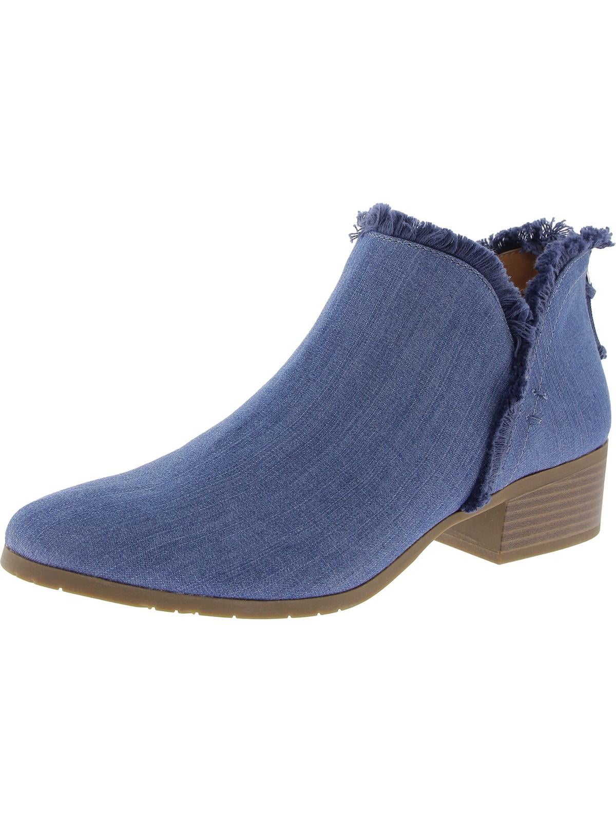 Kenneth Cole Reaction Womens Side Skip Suede Block Heel Booties ...