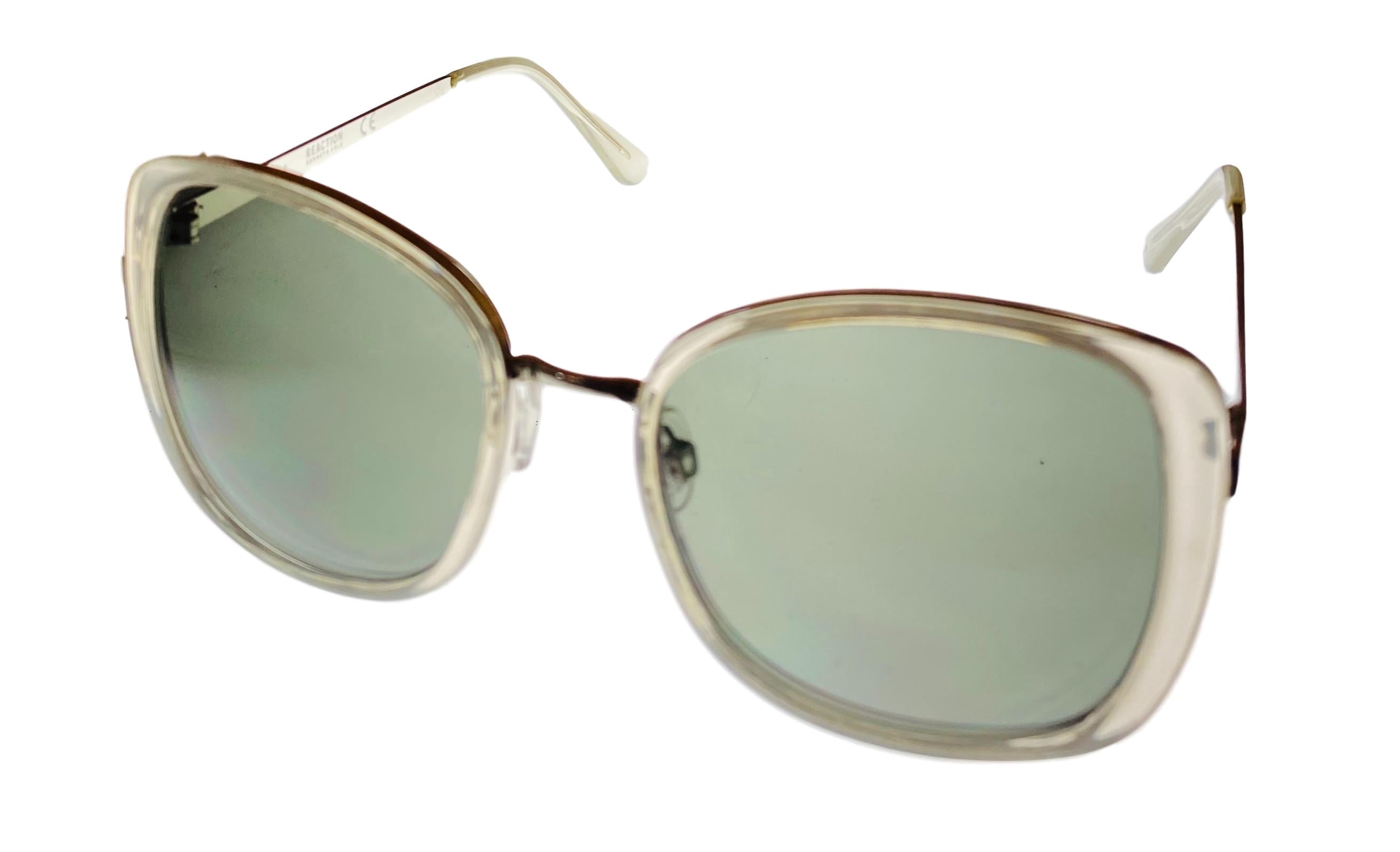 Kenneth Cole Reaction Womens Sunglass Milky Crystal Sil Metal Square ...