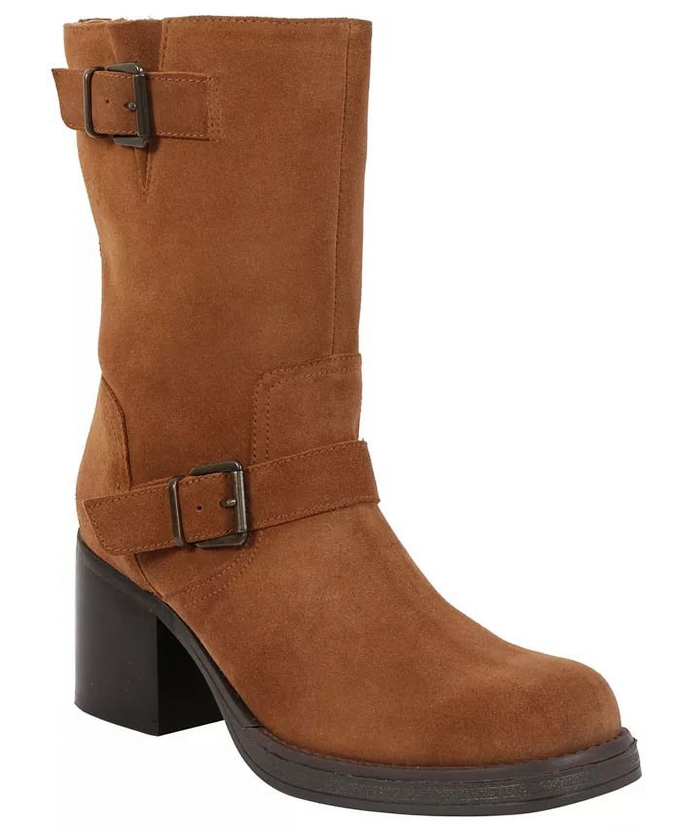 Kenneth Cole TOBACCO SUEDE Women's Janice Block Heel Boots, US 8M ...