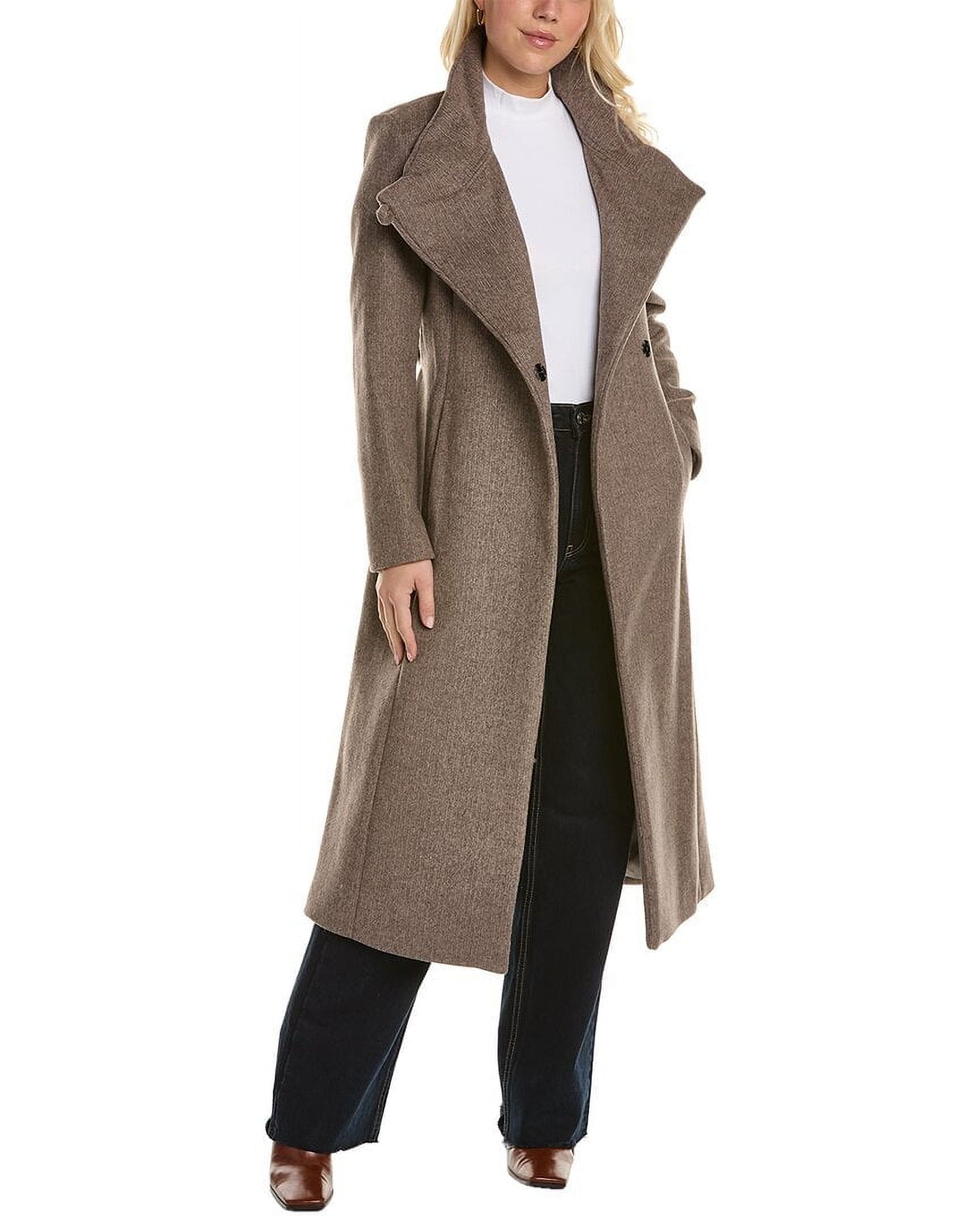 Kenneth Cole Women's Full Length Wool Jacket, Taupe - Walmart.com