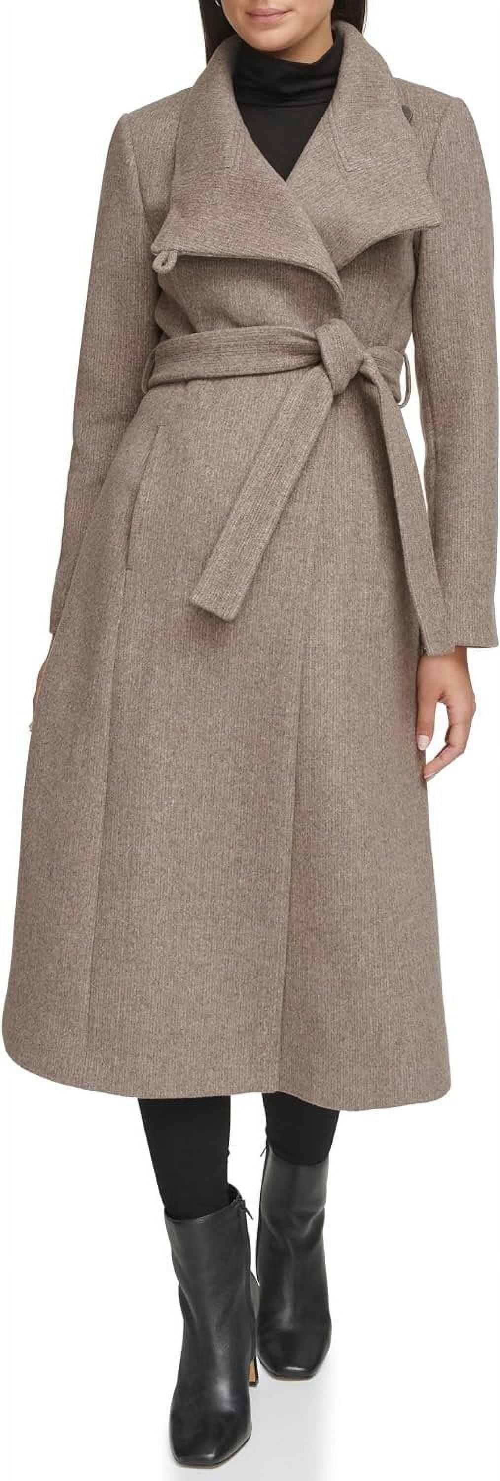 Kenneth Cole Women's Full Length Wool Jacket, Taupe - Walmart.com