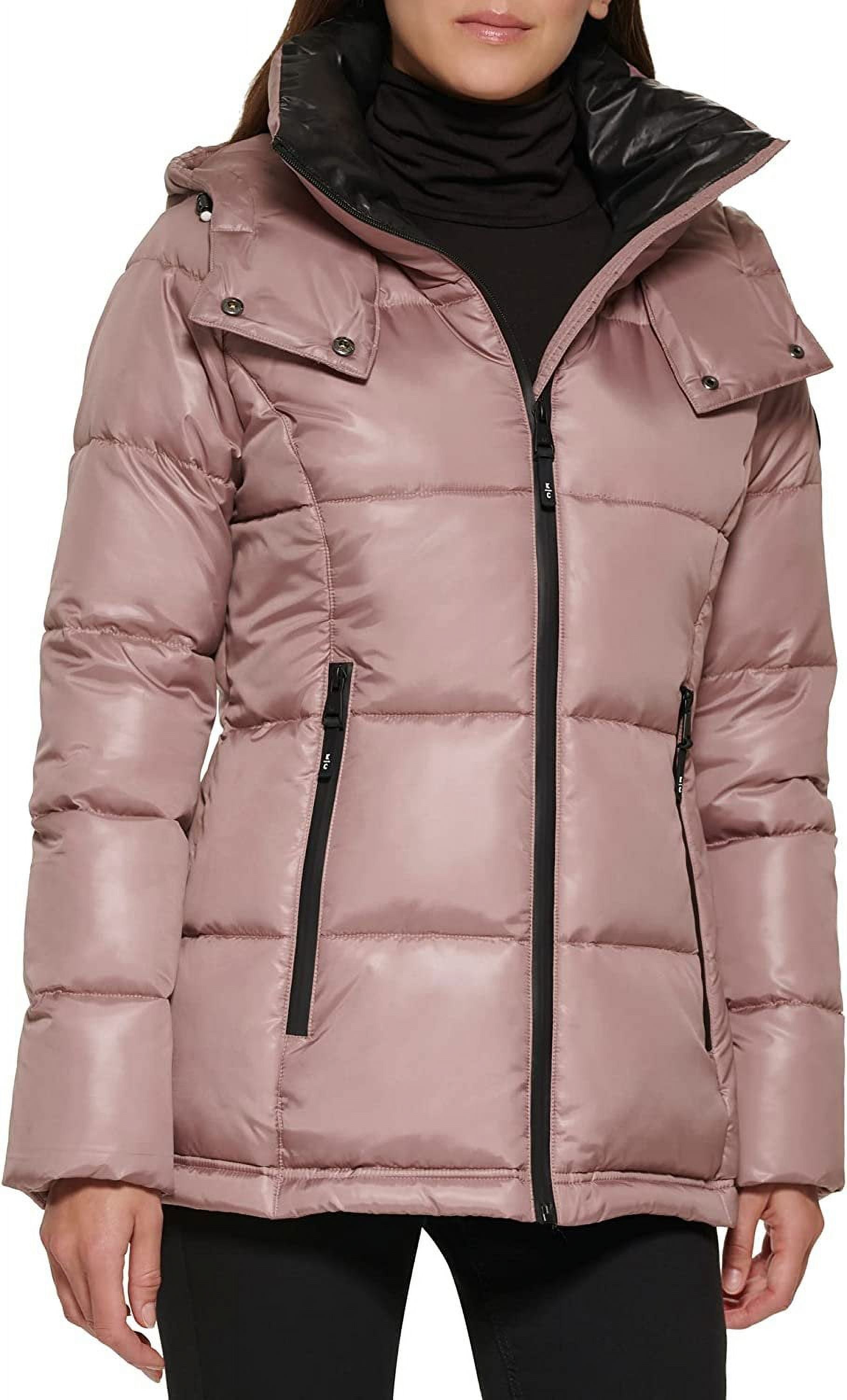 Kenneth Cole Women's Horizontal Zip Puffer, BARK, Small - Walmart.com