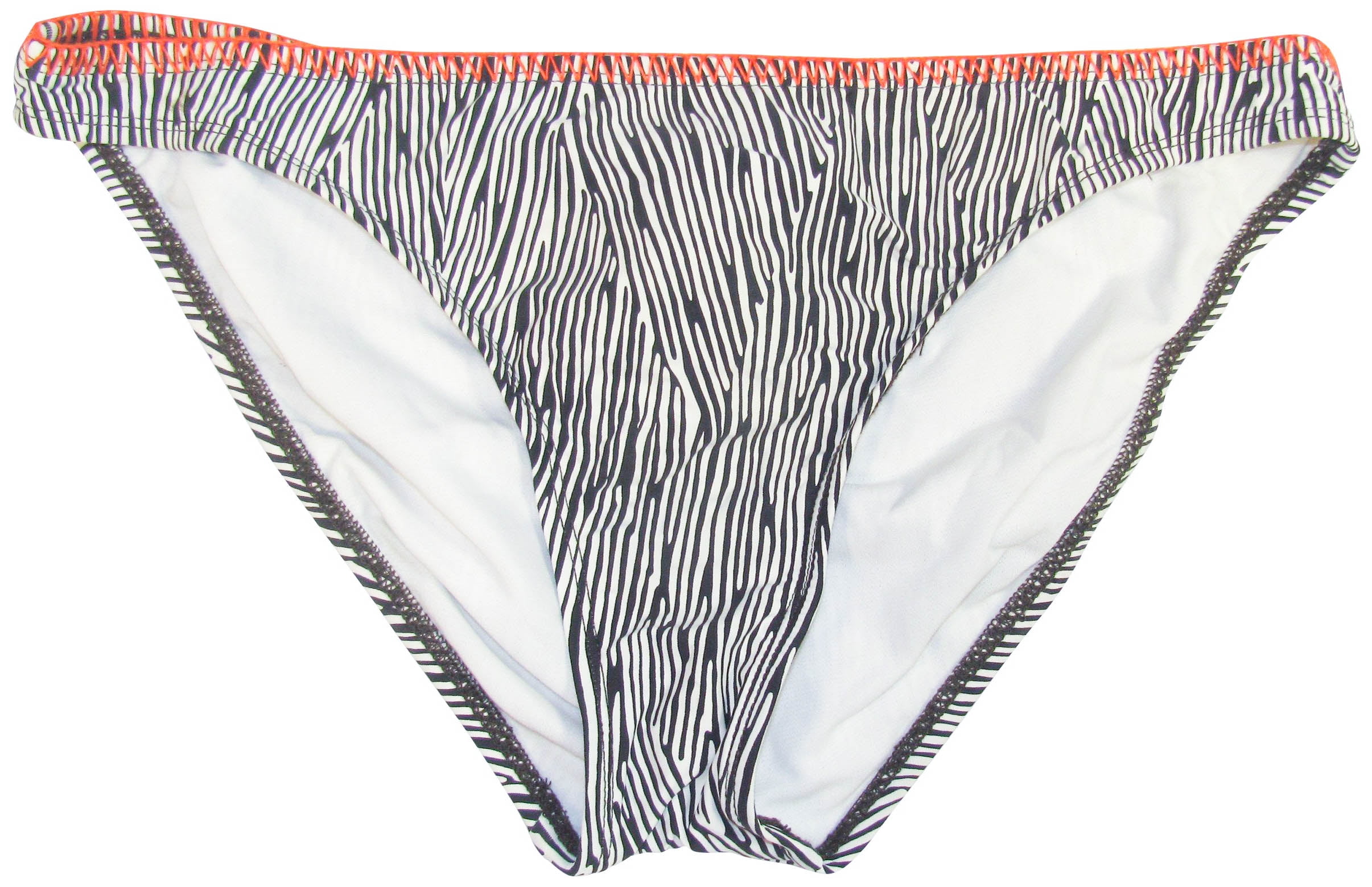 Kenneth Cole Women's Zebra Print with String Detail Classic Bikini Swim ...