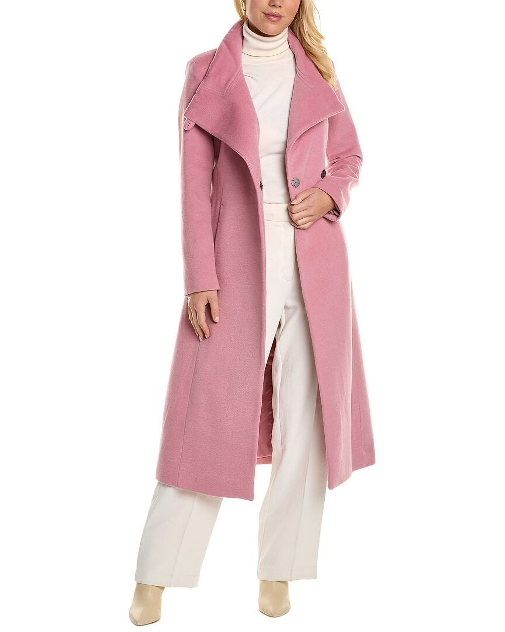 Kenneth Cole womens Belted Wool-Blend Maxi Coat, 2, Pink - Walmart.com