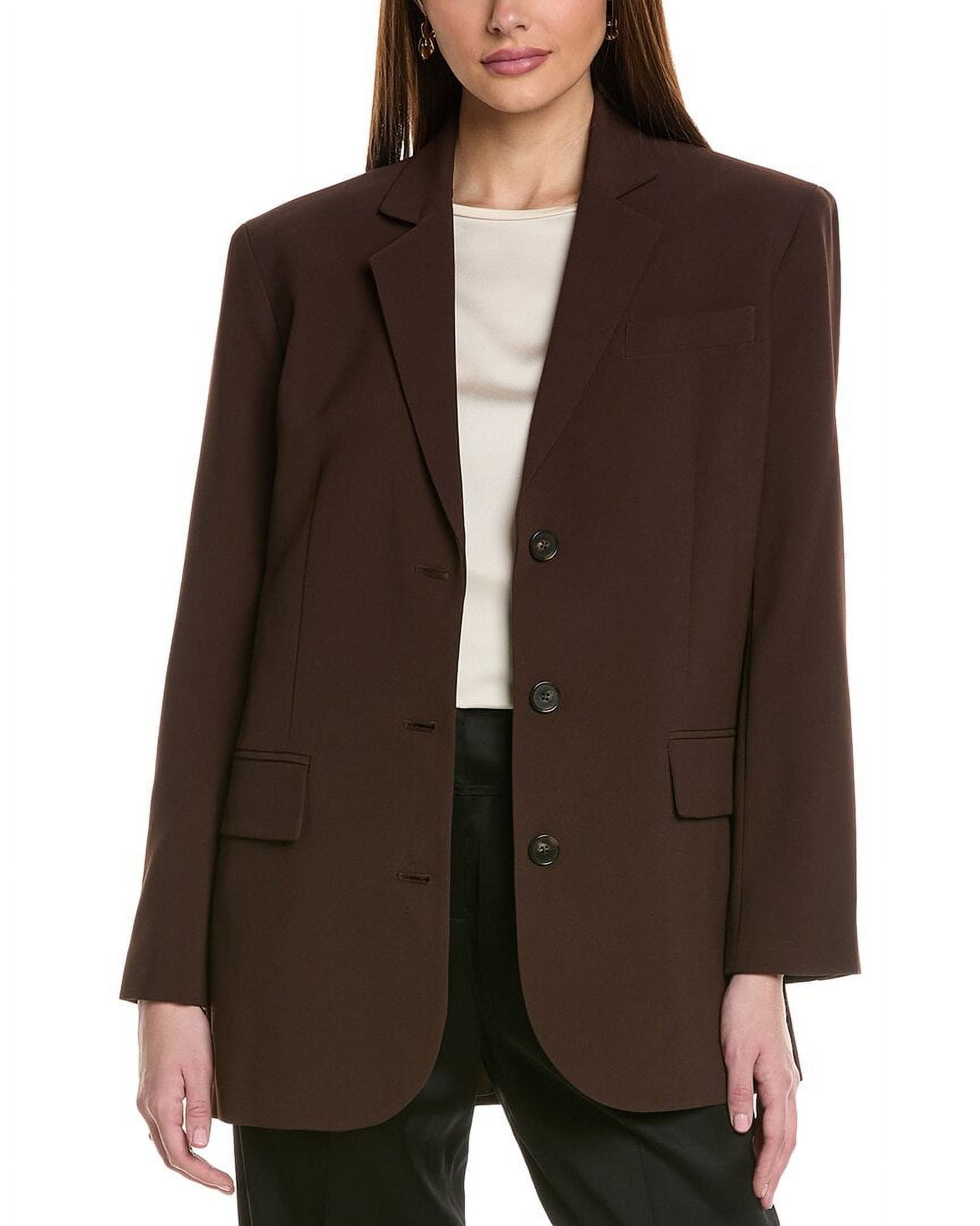 Kenneth Cole womens Boyfriend Jacket, l, Brown - Walmart.com